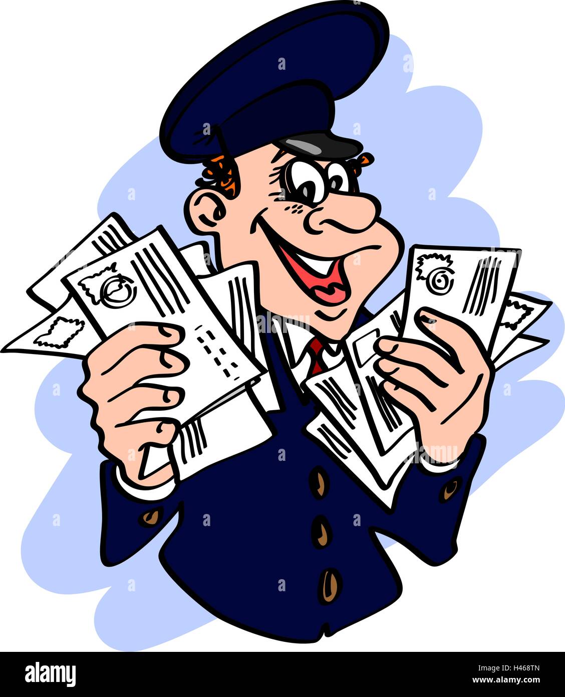 Postman cartoon hi-res stock photography and images - Alamy
