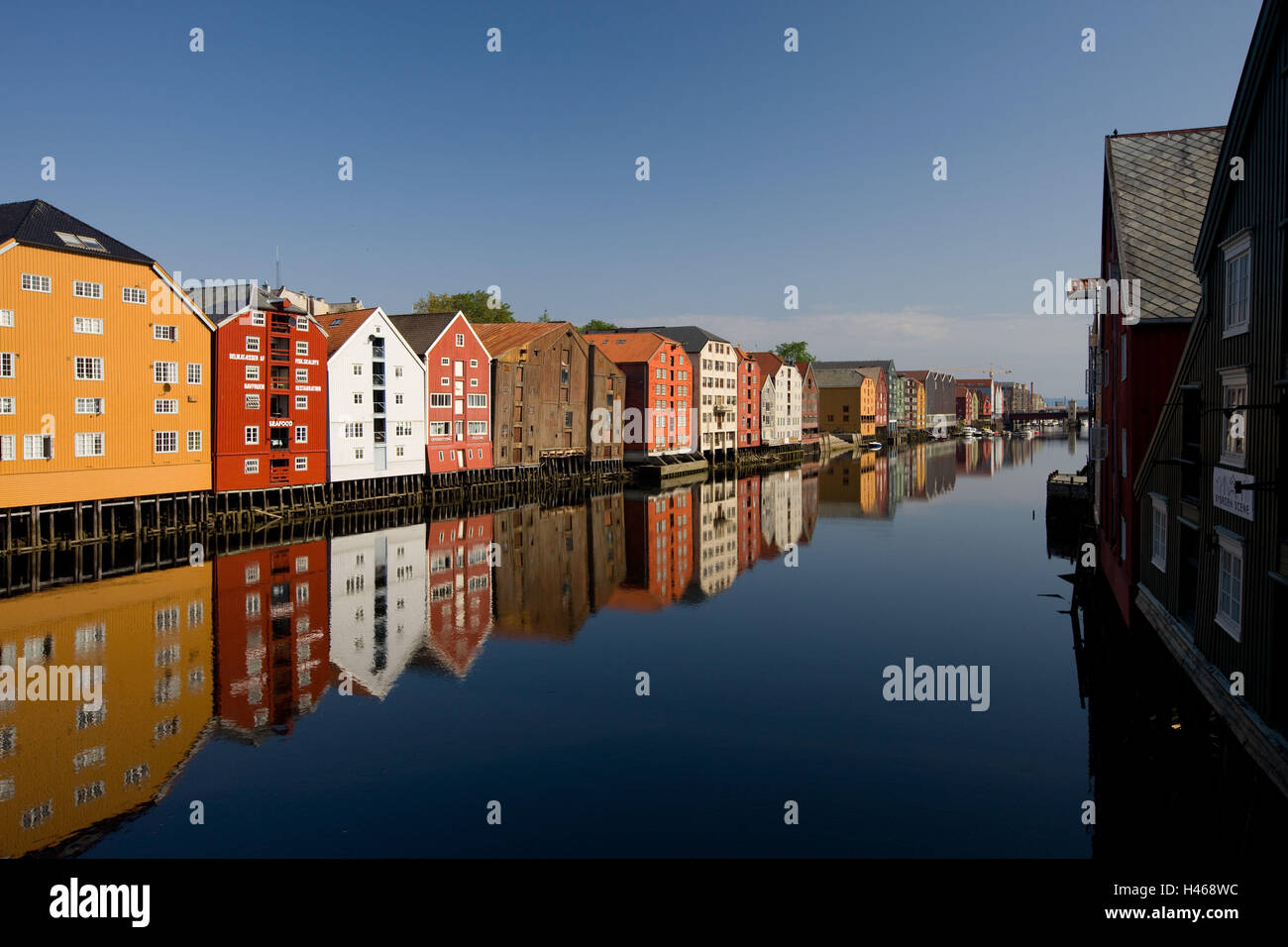 Norway, Süd-Tröndelag, home Trond, Old Town, memory houses, Nidelv ...