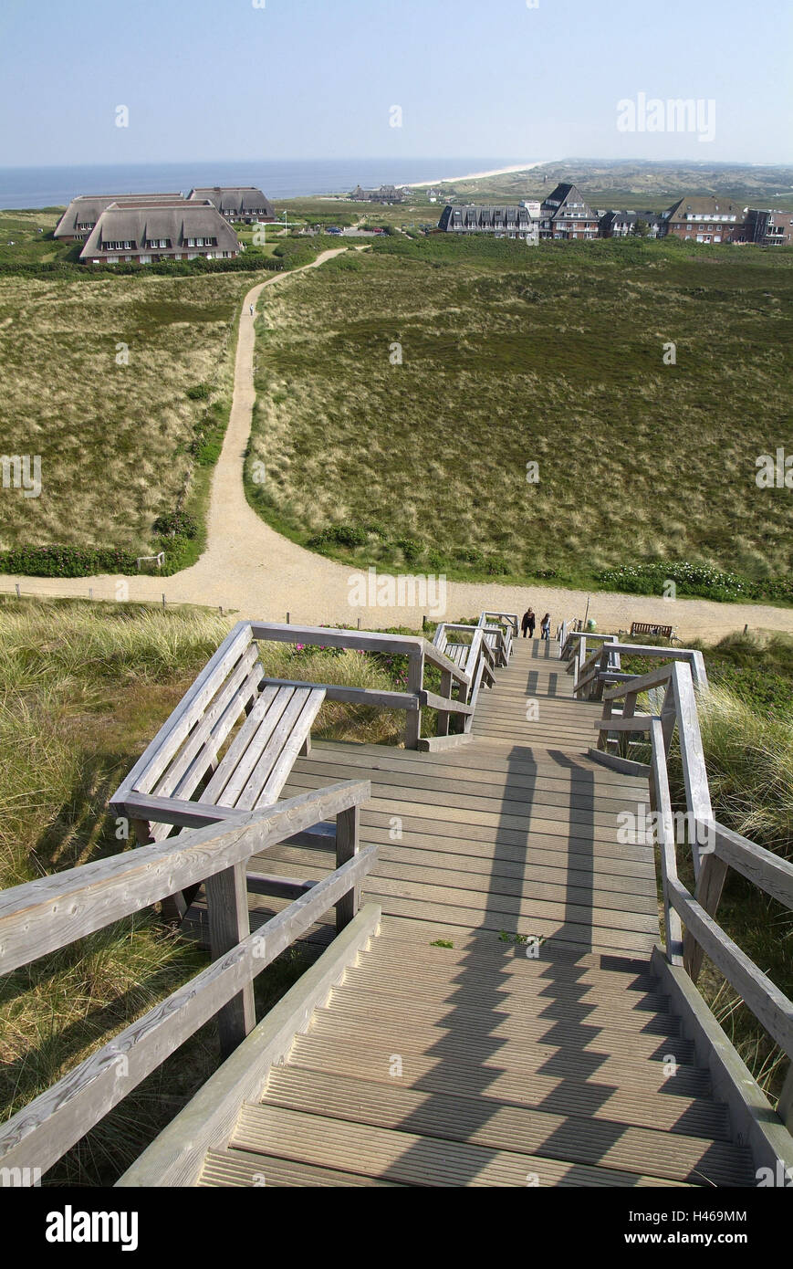 Germany, Schleswig - Holstein, island Sylt, Uwe's dune, wooden stairs ...