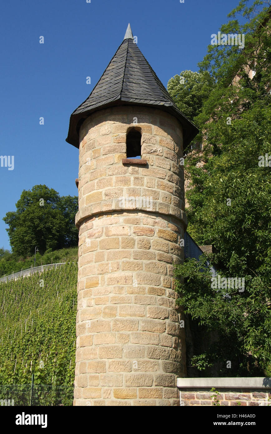 Germany, Rhineland-Palatinate, Saar castle, Old Town, Kautenturm ...