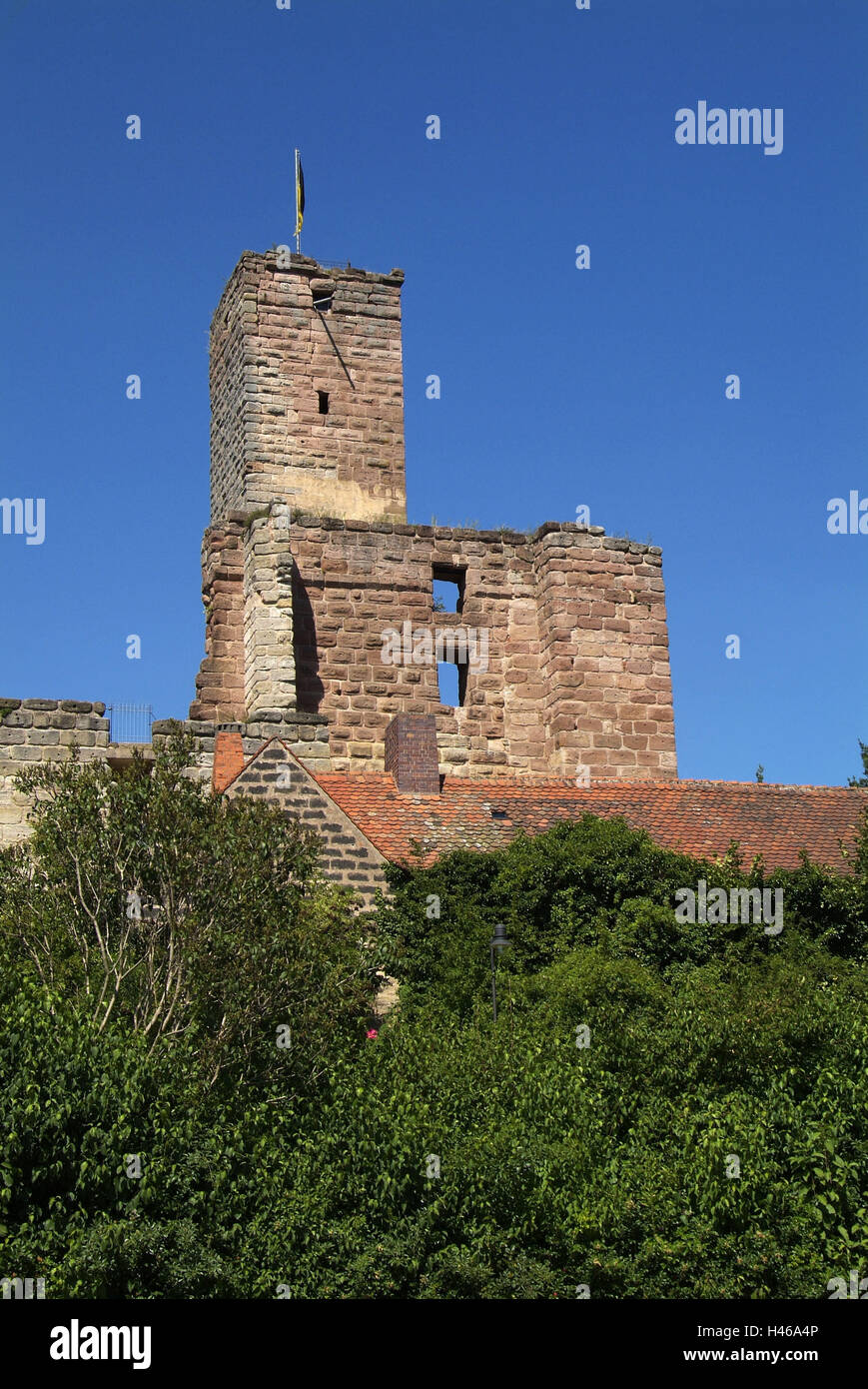 Germany, Bavaria, Central Franconia, Hilpoltstein, castle ruin Stock ...