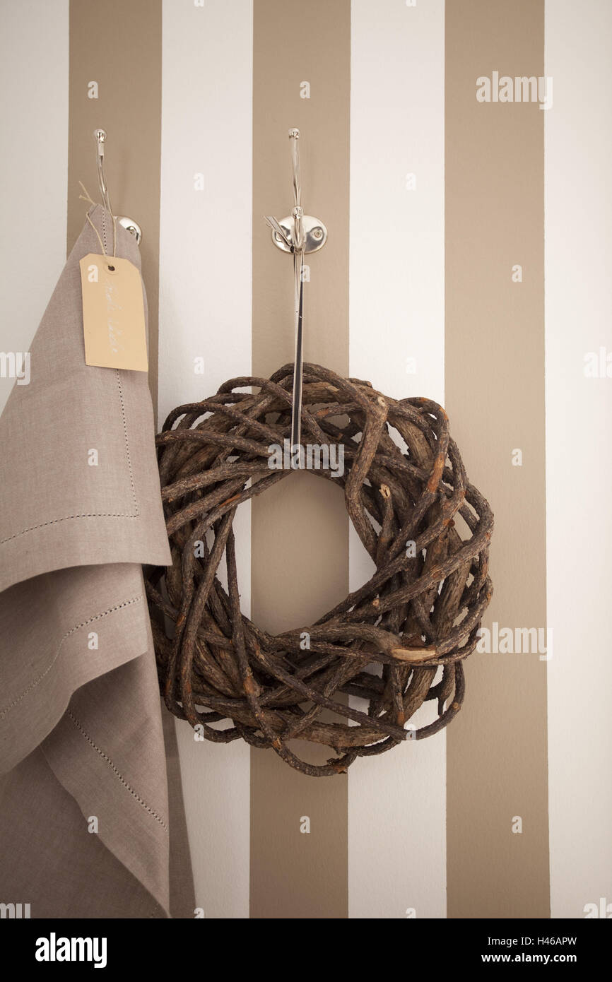 Wall, hook, cloth, rim Stock Photo - Alamy