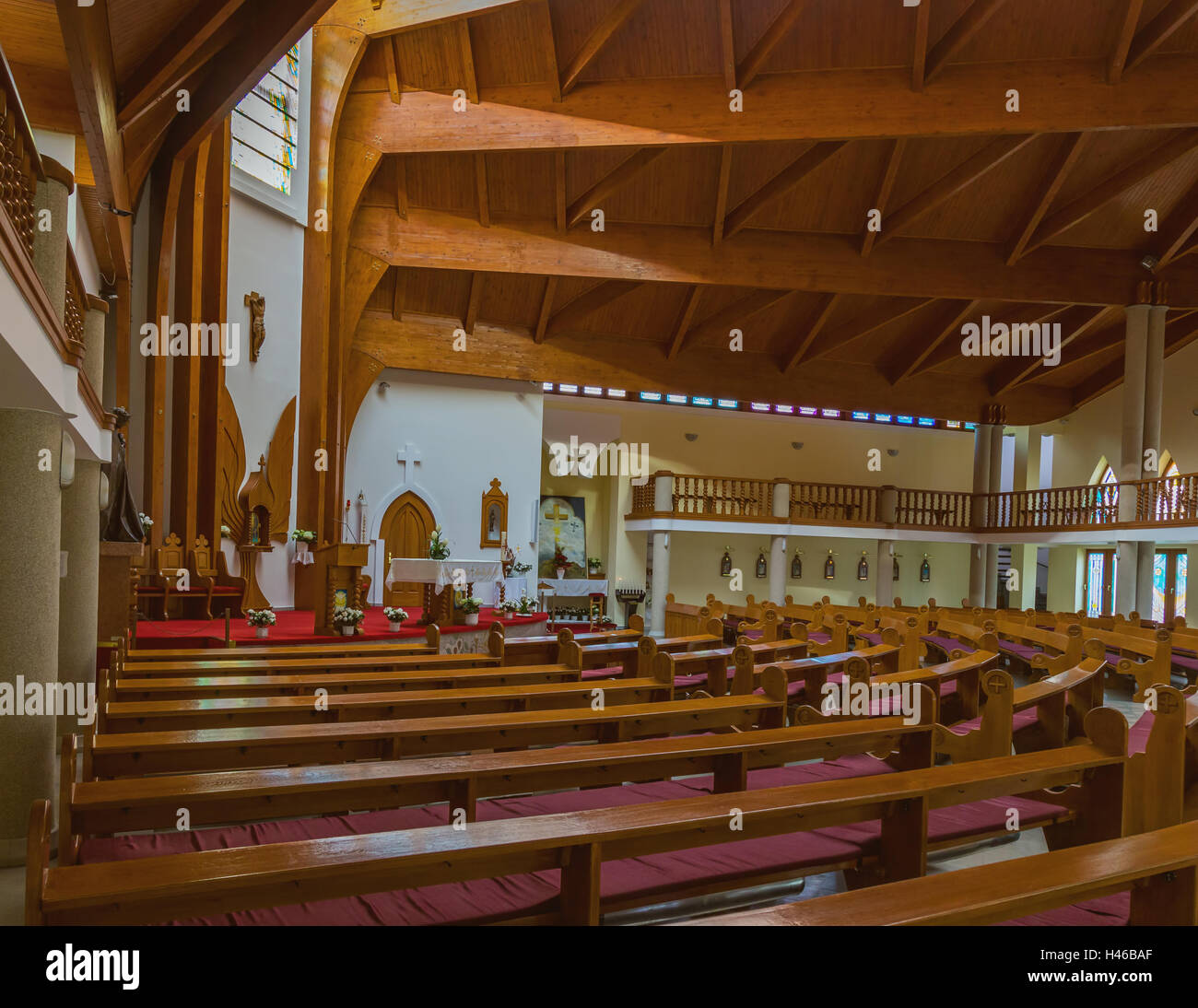 Modern catholic church interior hi-res stock photography and images - Alamy