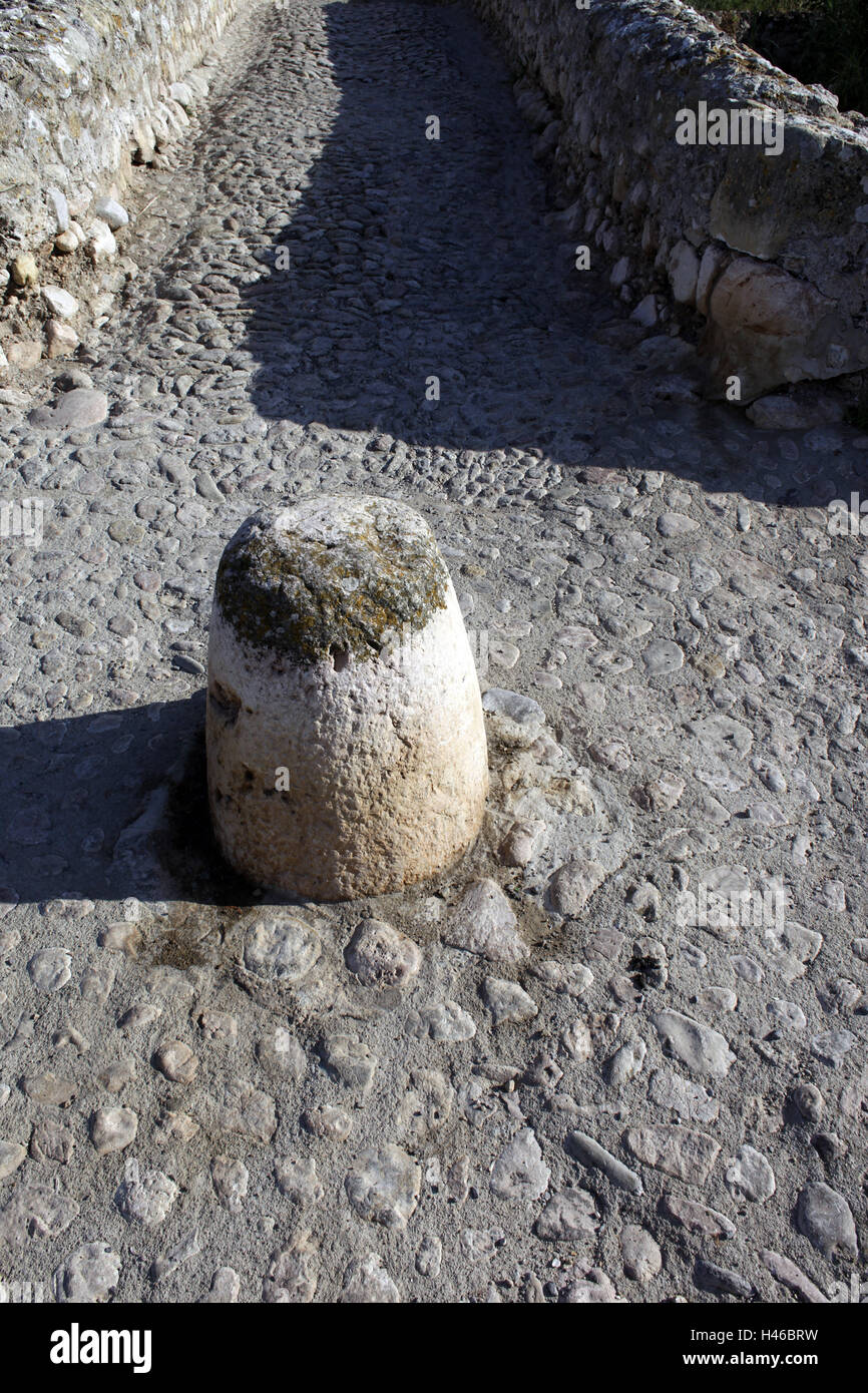 Spain, the Balearic Islands, Majorca, Pollenca, Roman bridge, detail ...