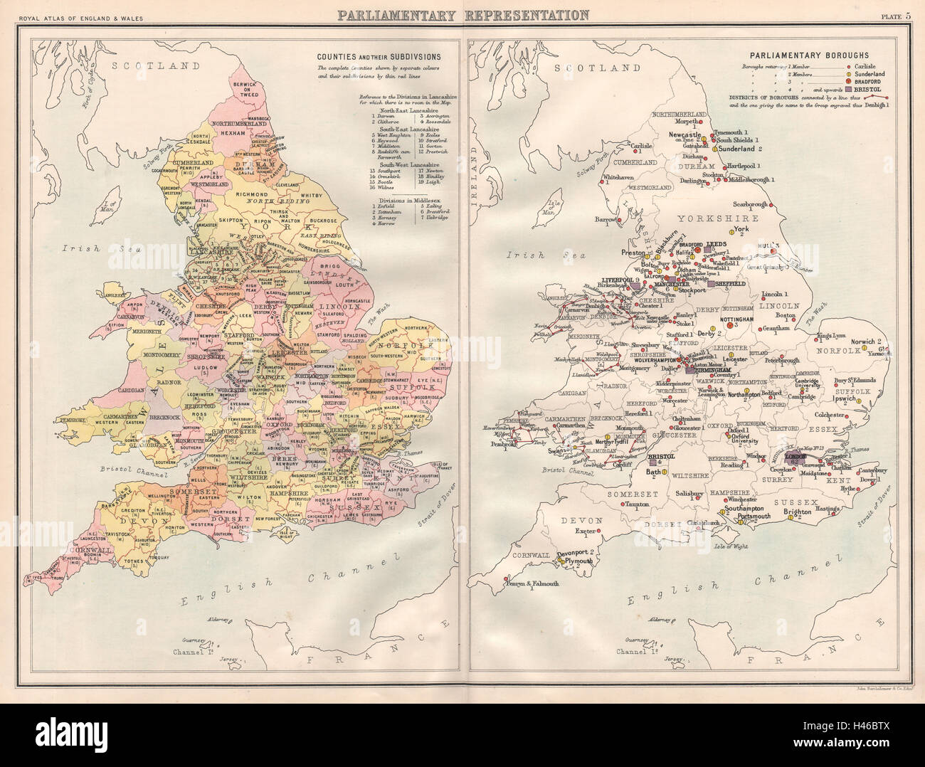 ENGLAND/WALES PARLIAMENTARY REPRESENTATION. County divisions Boroughs ...
