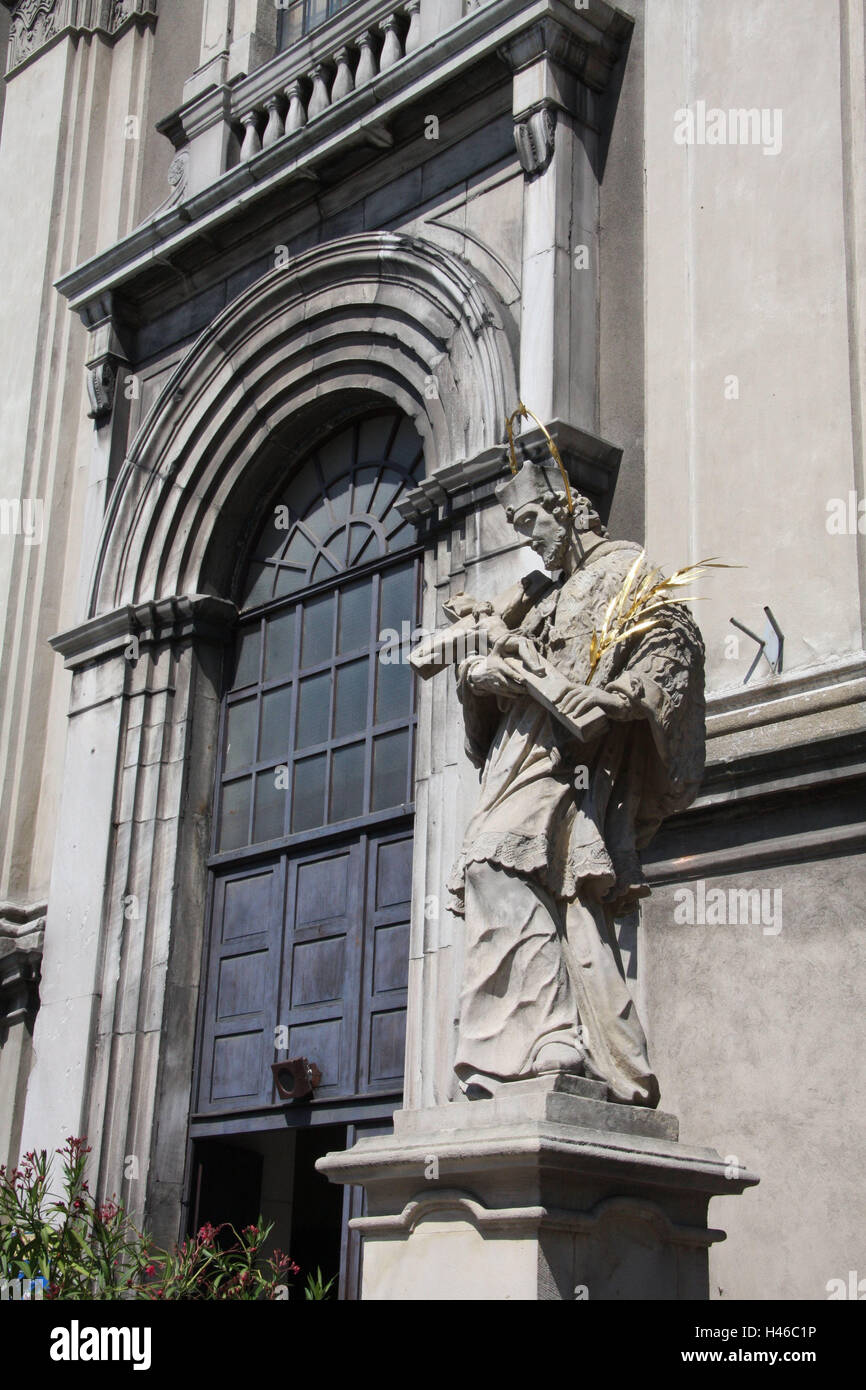 Poland, Brieg, figure in front of the lock church Stock Photo - Alamy