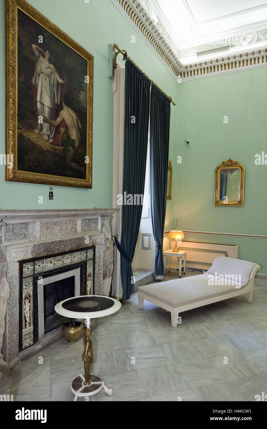 Greece, Corfu, castle Achilleion, interior shot, east Corfu, Southern ...
