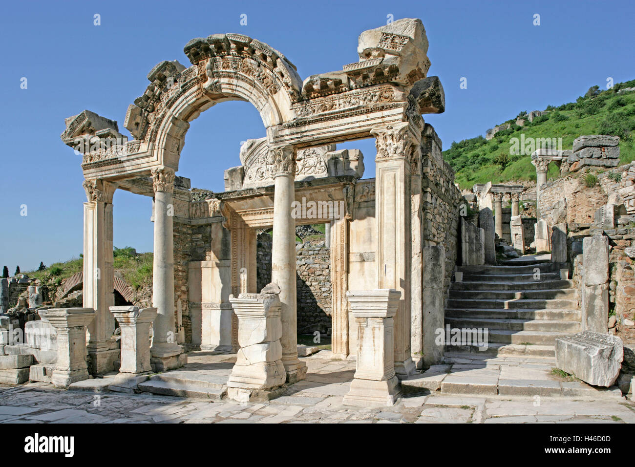 Turkey, Ephesus, Hadrian temple, Hadrian, Hadriantempel, ruin, Asia ...