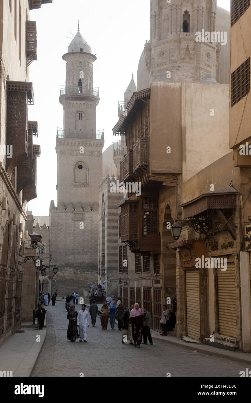 Egypt, Cairo, Sharia Muizz il dinar Allah, mosque complex the sultan's ...