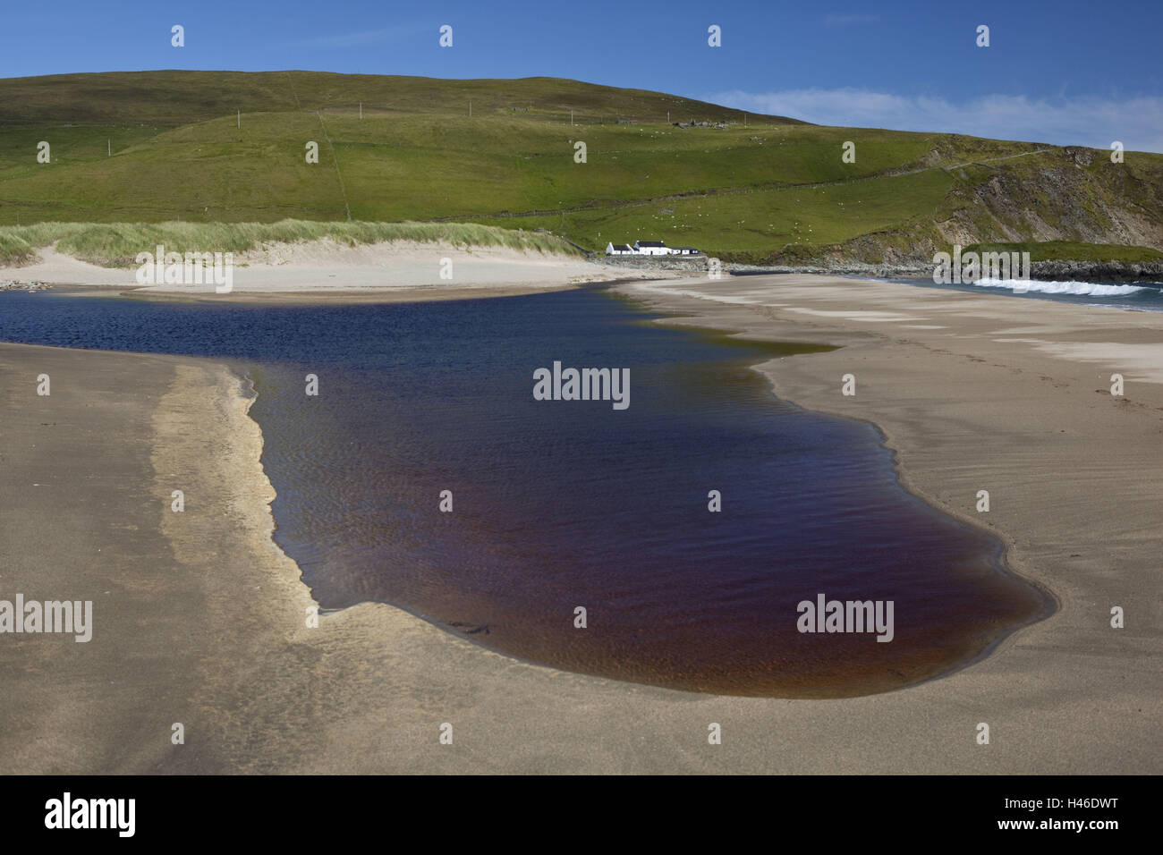 Shetland islands, island Unst, place Norwick, bay, beach Stock Photo ...