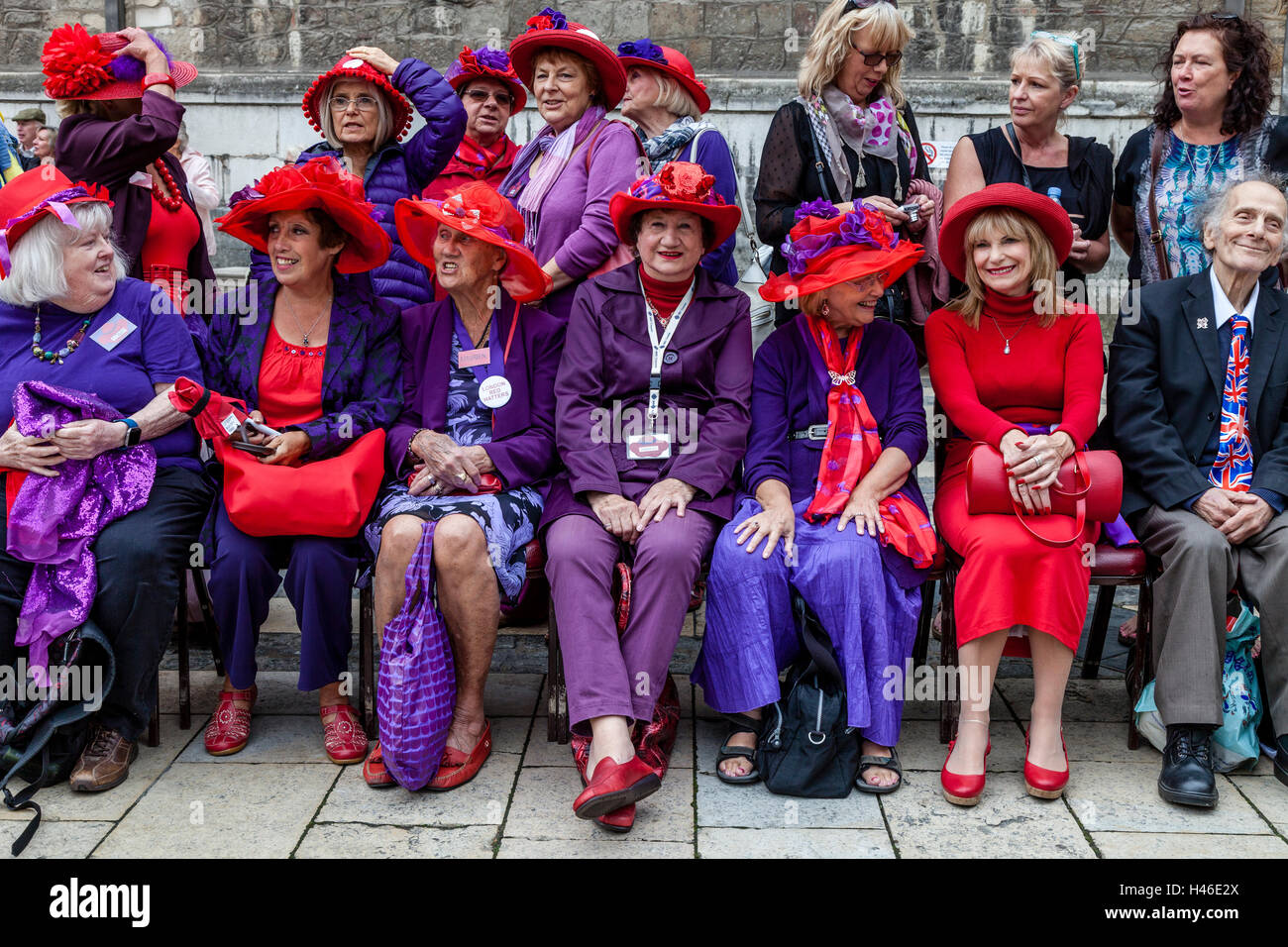 Red purple hats hi-res stock photography and images - Alamy