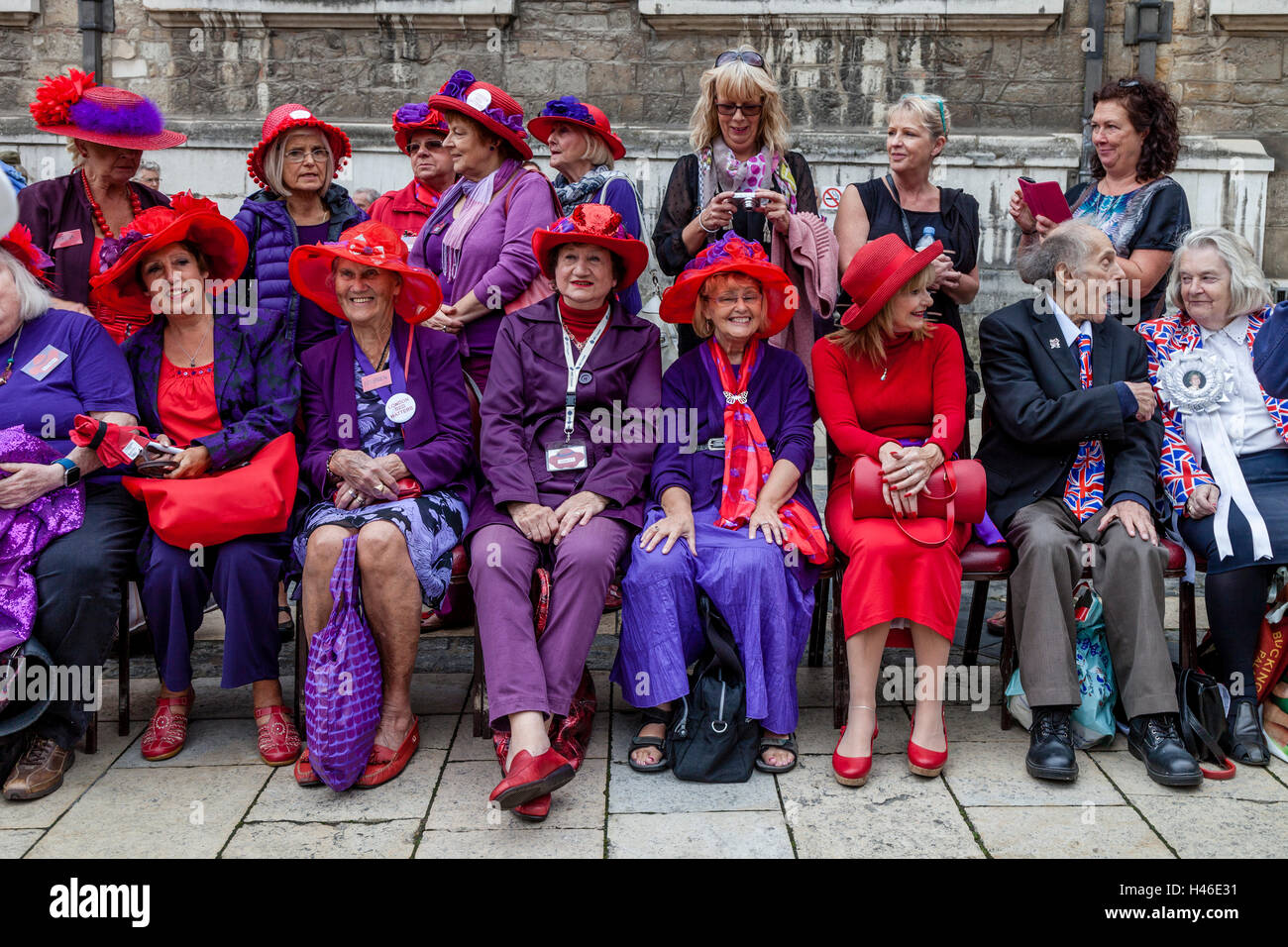 Red purple hats hi-res stock photography and images - Alamy