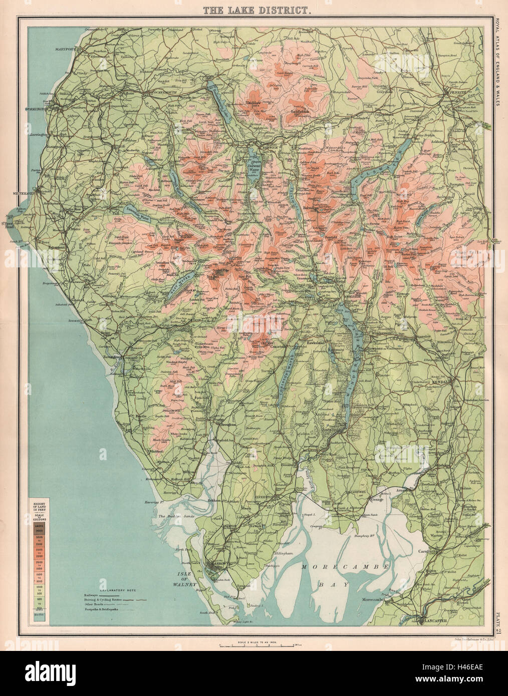 Lake windermere map hi-res stock photography and images - Alamy
