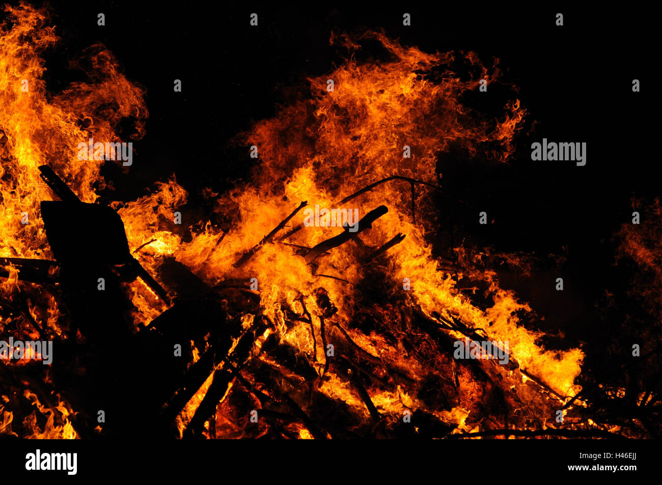 Fires, night, burn, Germany Stock Photo - Alamy