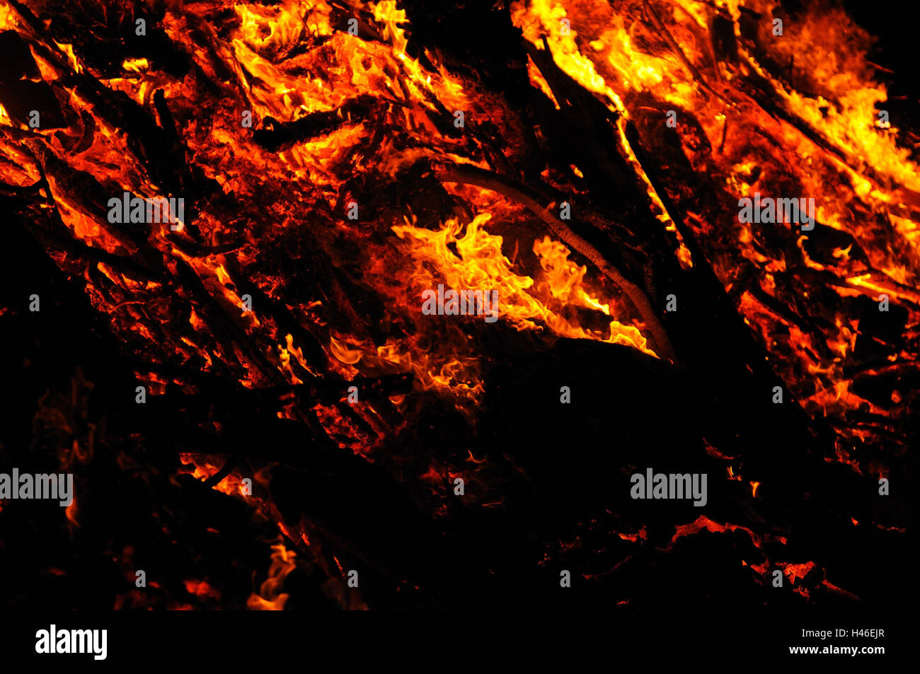 Fires, night, burn, Germany Stock Photo - Alamy