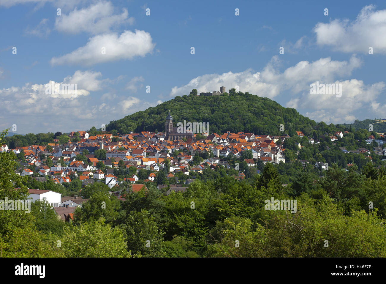 Germany, Hessen, Northern Hessen, Health resort-Hessian mountainous ...
