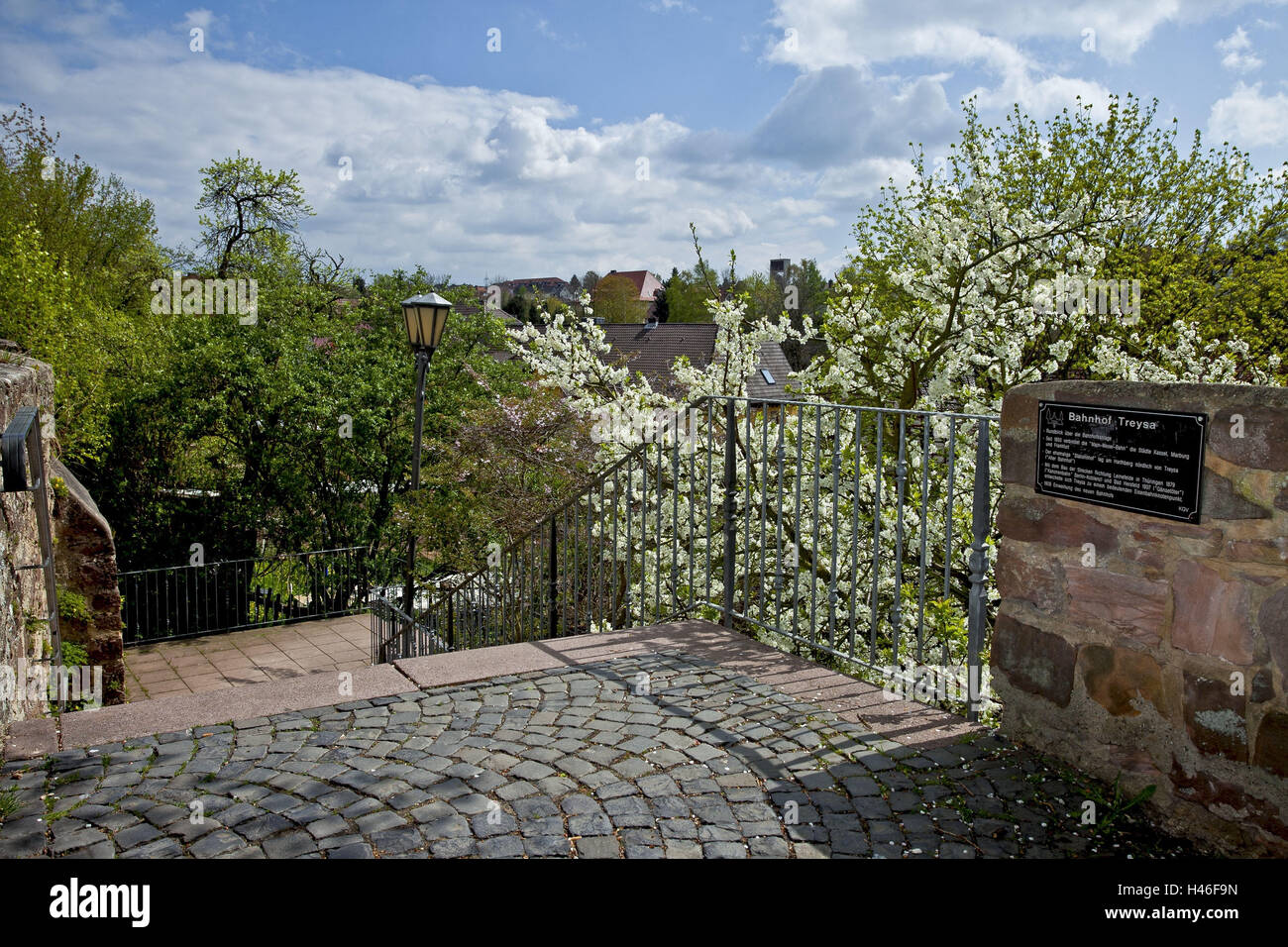 Germany, Hessen, Northern Hessen, Schwalmstadt-Treysa, view peel tower ...