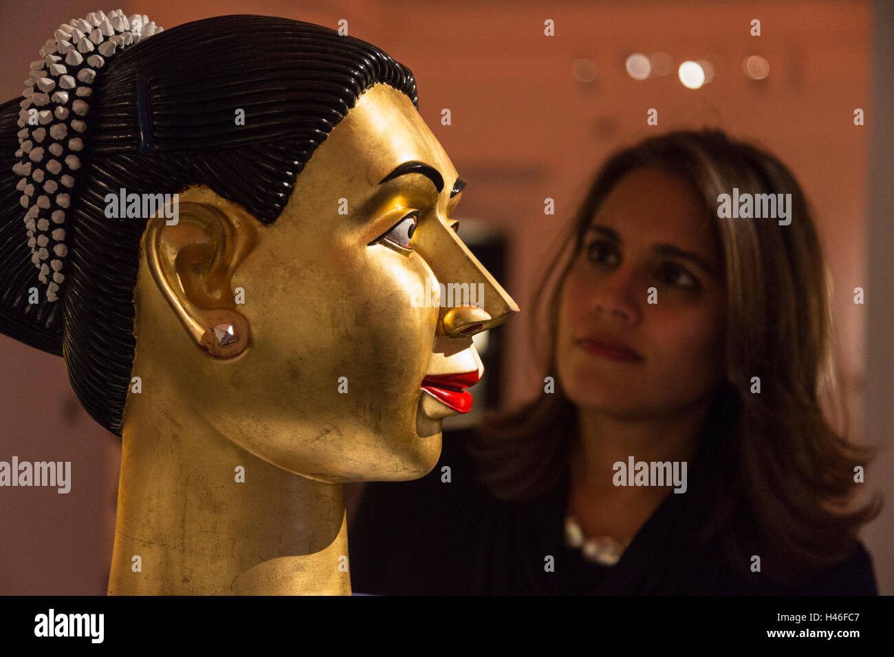 London, UK. 13 October 2016. Pictured: Untitled Head by G. Ravinder ...
