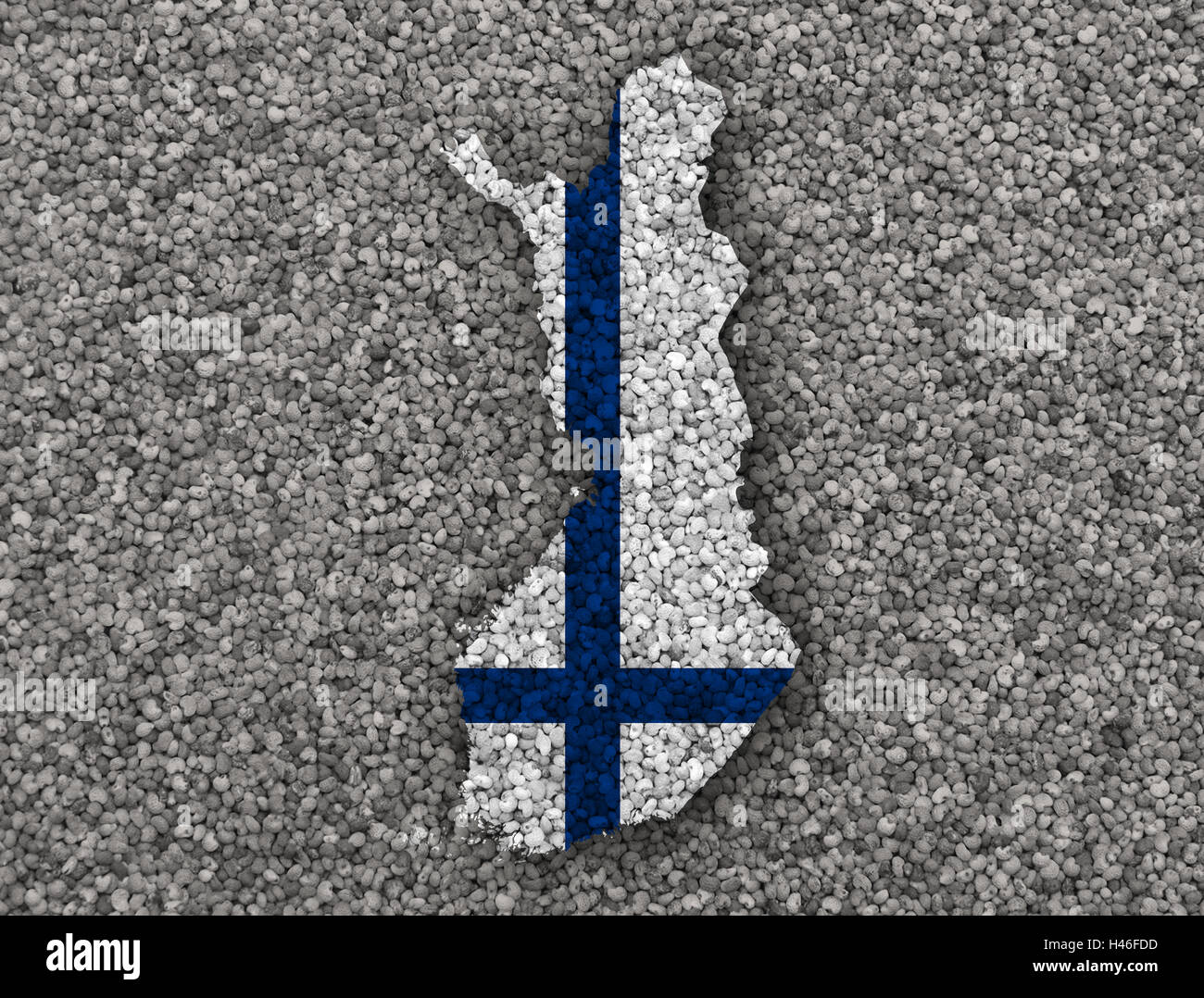 Map and flag of Finland Stock Photo - Alamy