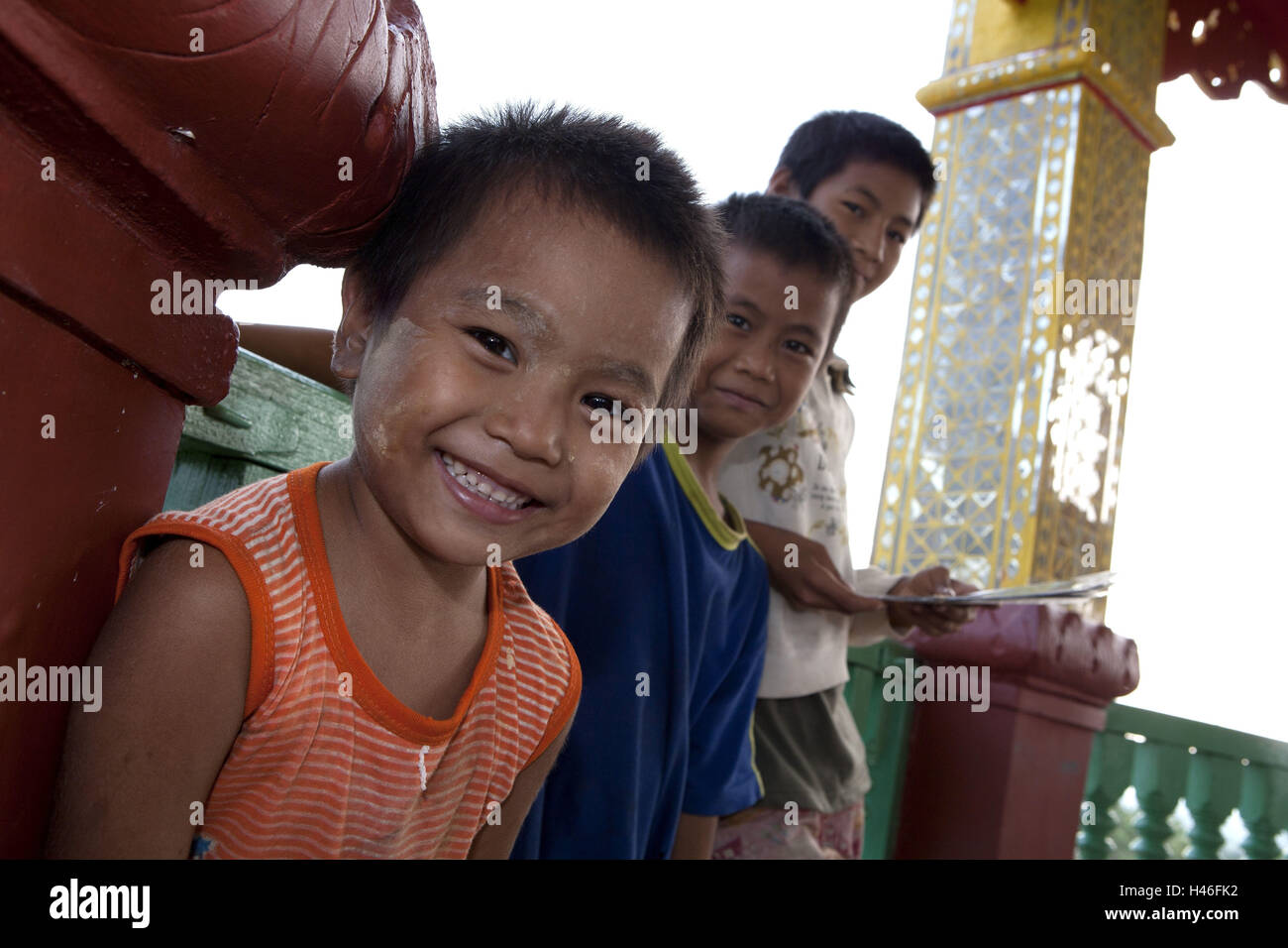 Myanmar, Burmese children Stock Photo - Alamy