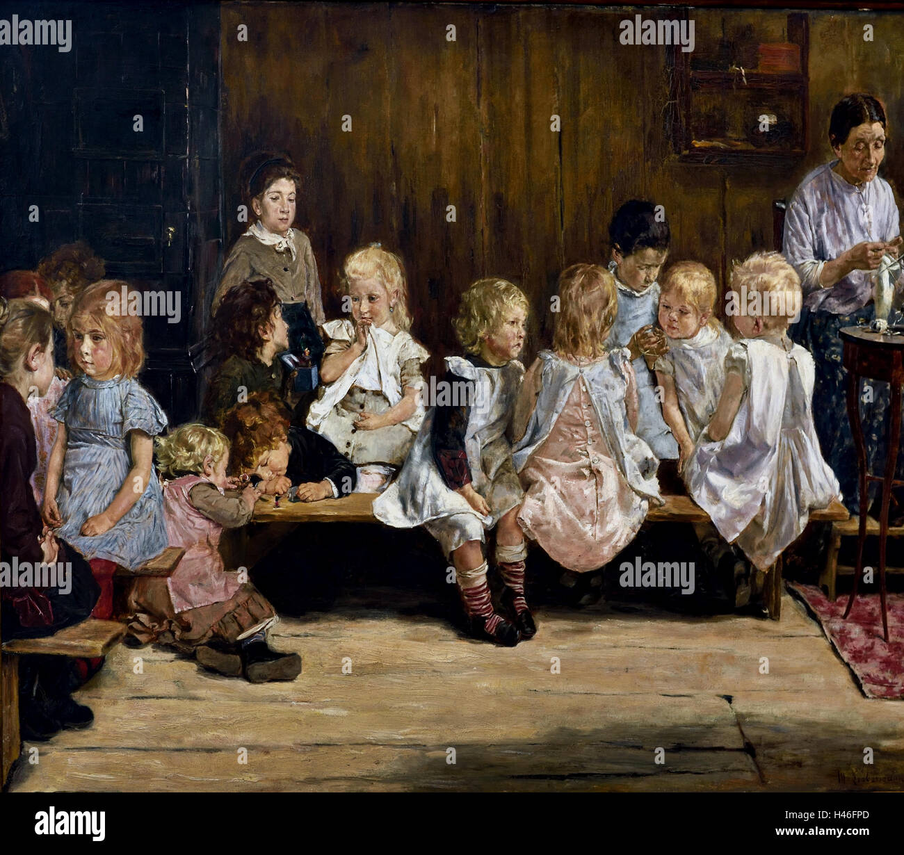 Toddlers School in Amsterdam MAX LIEBERMANN (1847-1935) German Germany ...