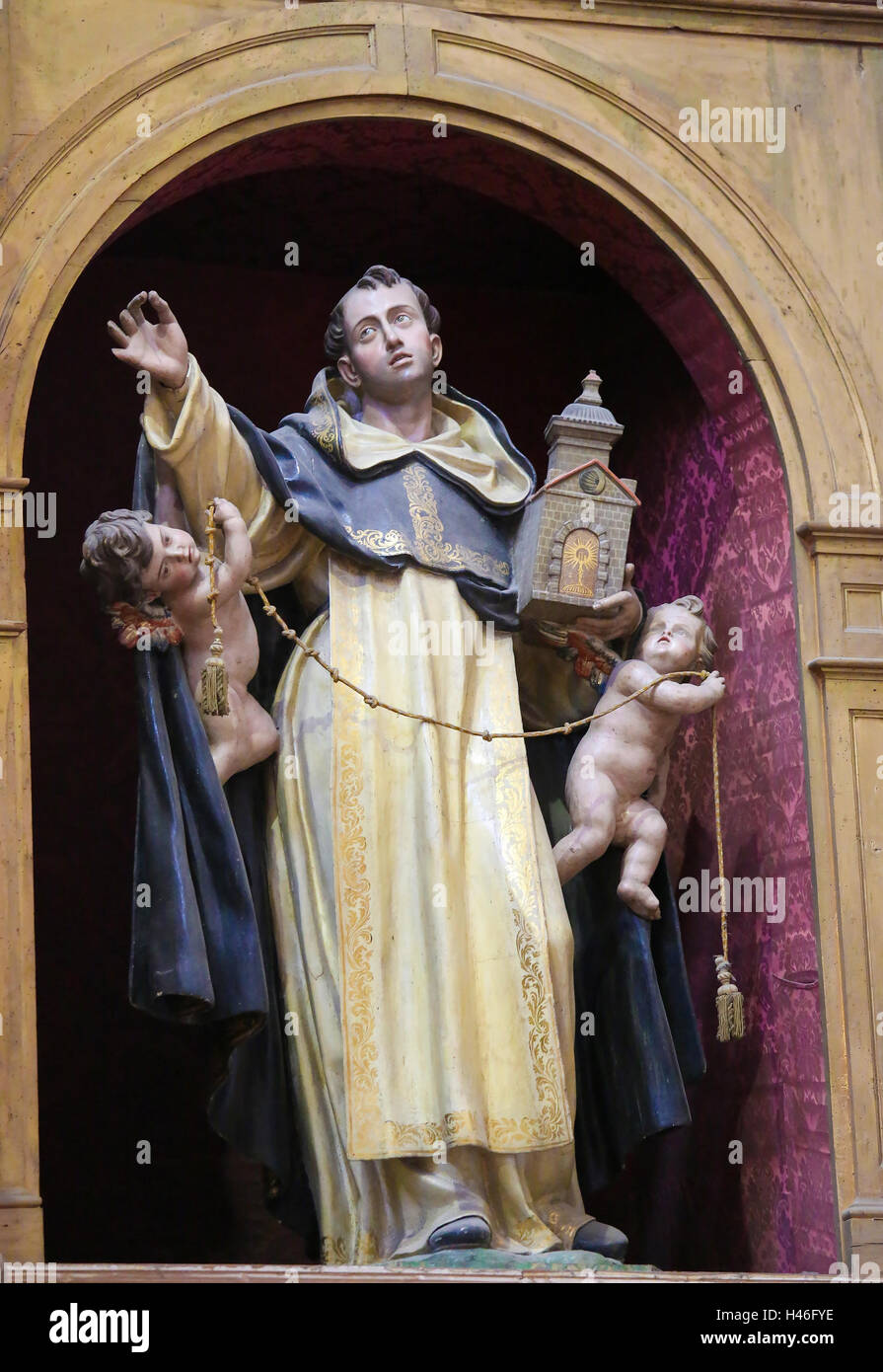 Statue of St Dominic in the Convento de San Esteban, a Dominican ...