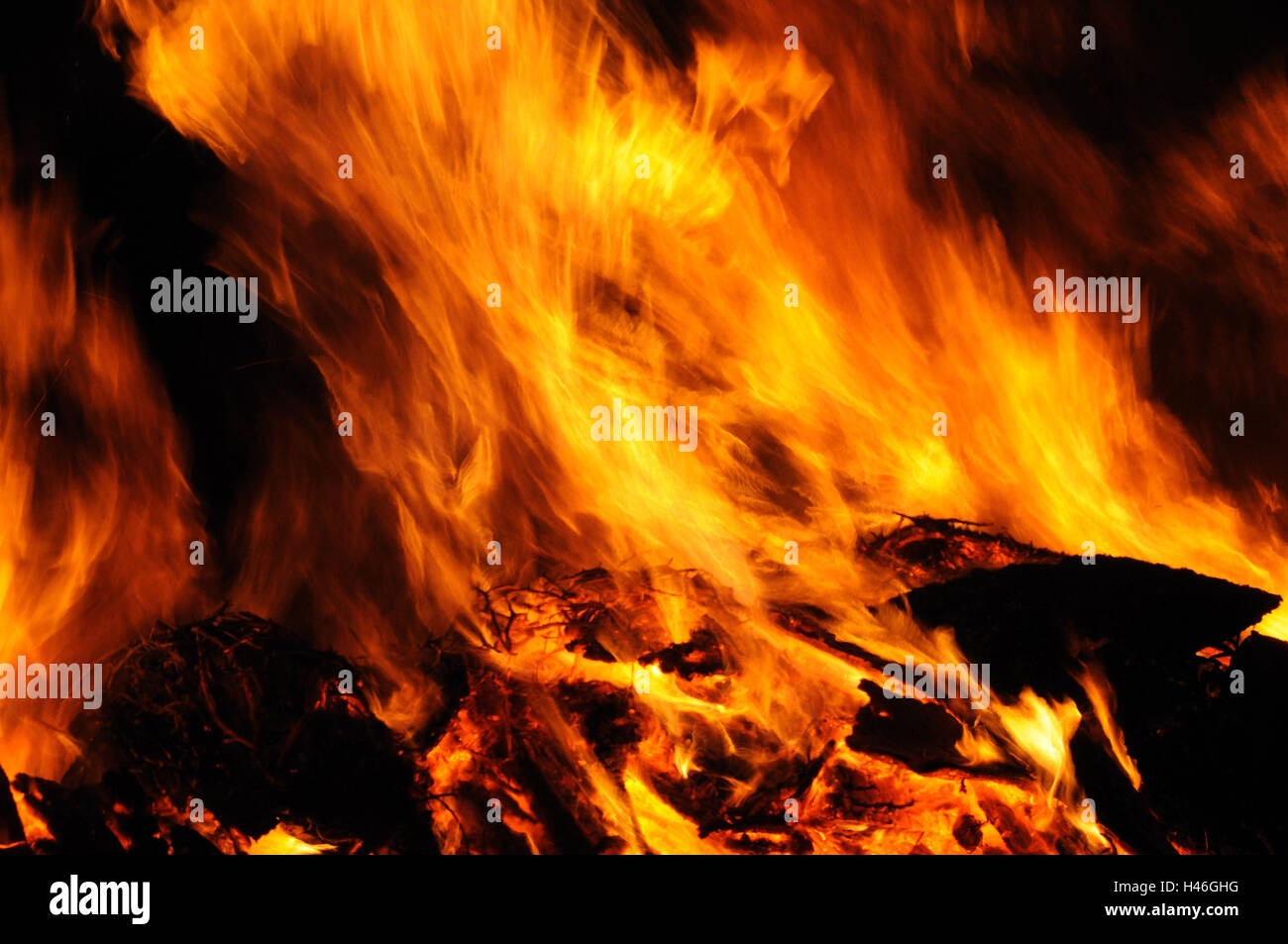 Fires, night, burn, Germany Stock Photo - Alamy