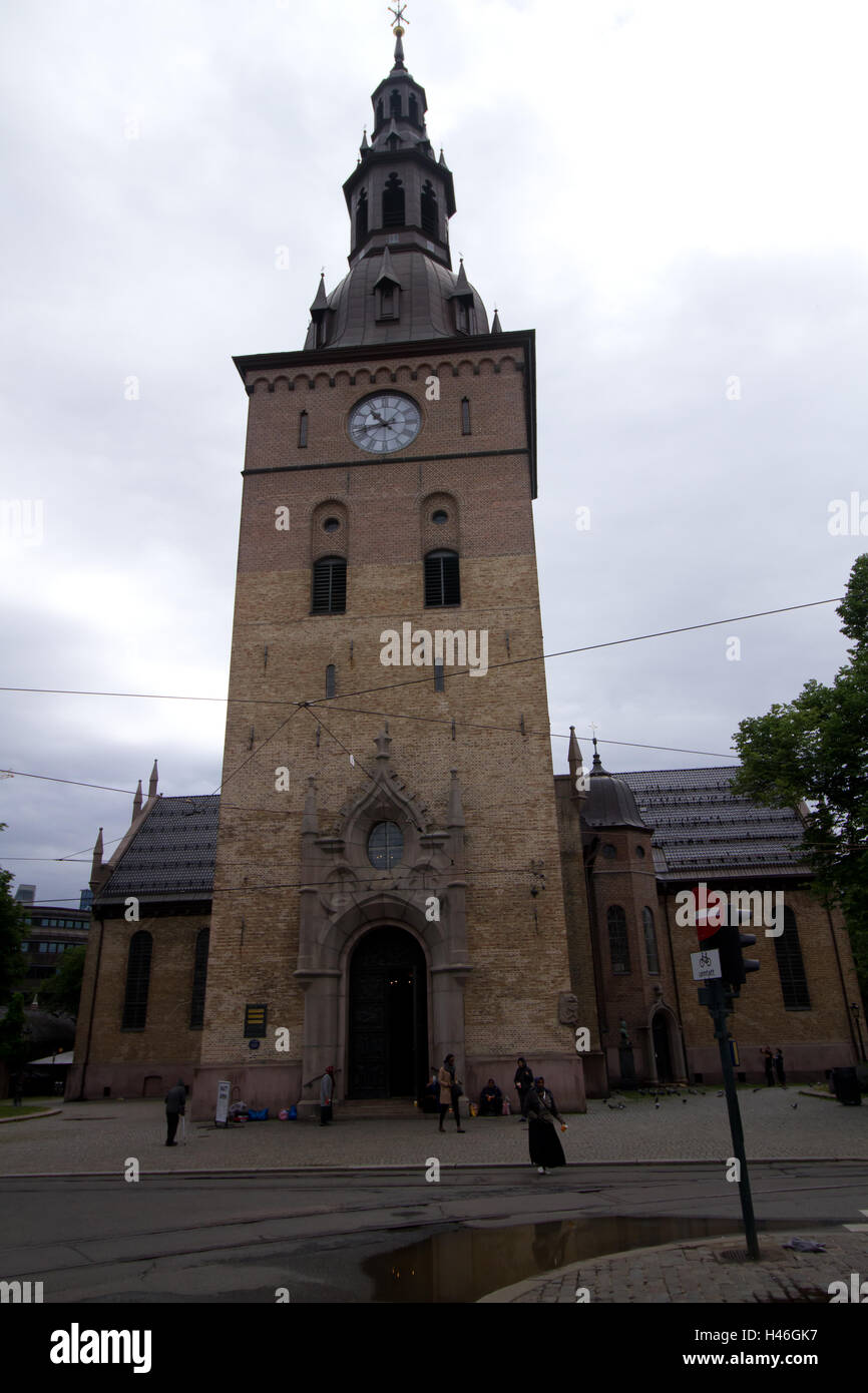oslo view of the cathedral in norway Stock Photo - Alamy