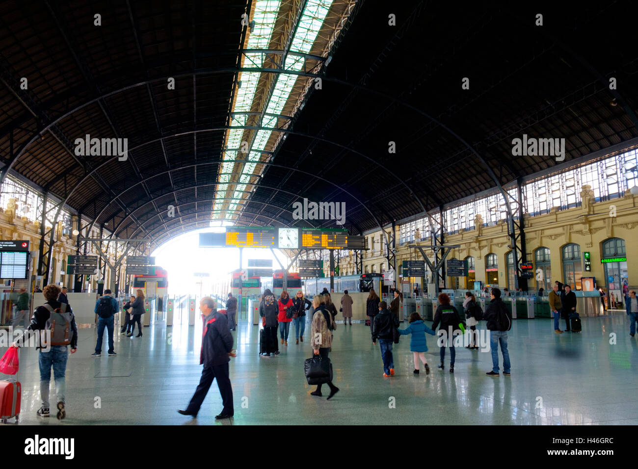 North Station Estación del Norte passenger concourse in Valencia Spain ...