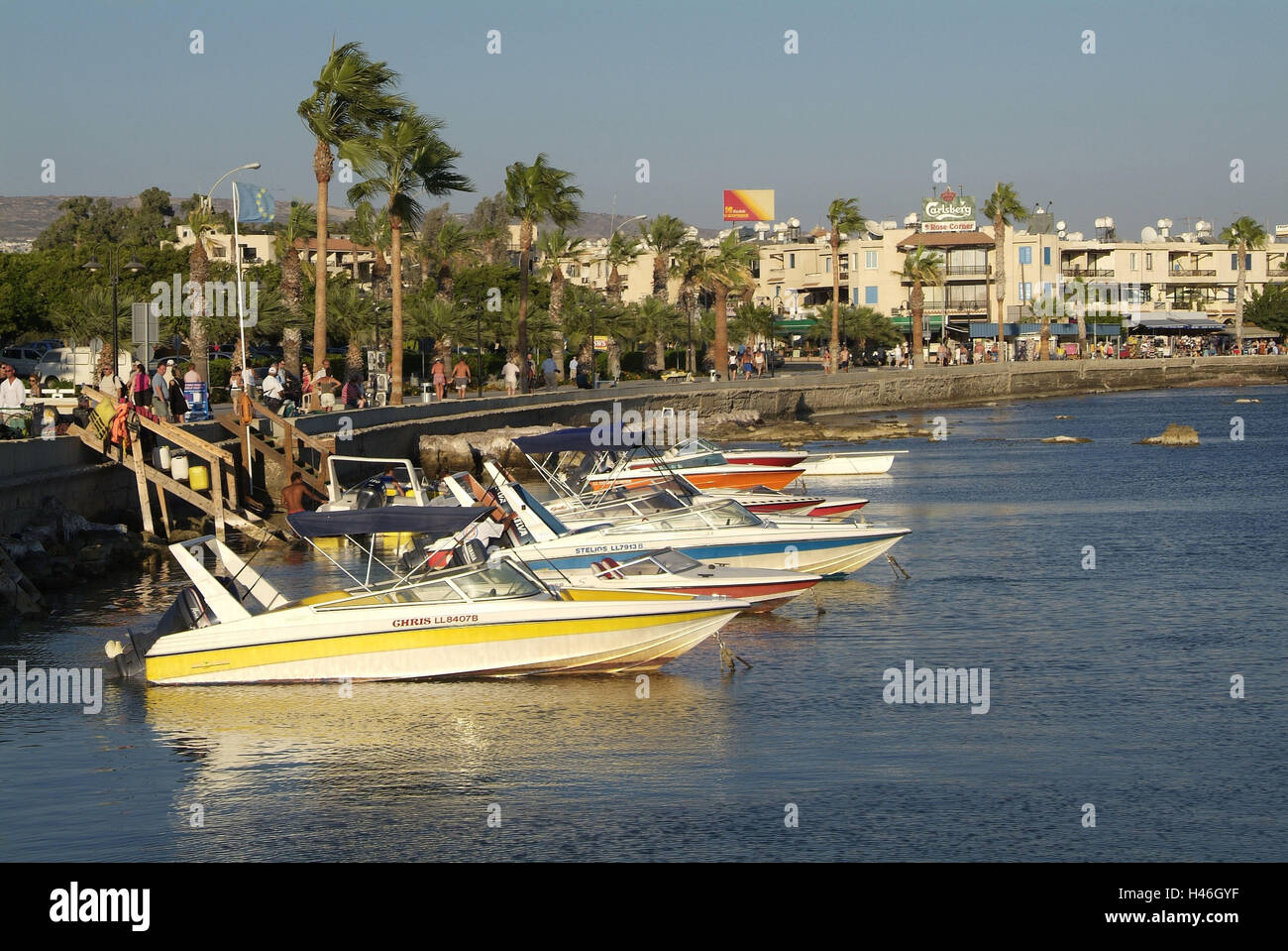 Cyprus, Greek part, Paphos, harbour promenade Stock Photo - Alamy