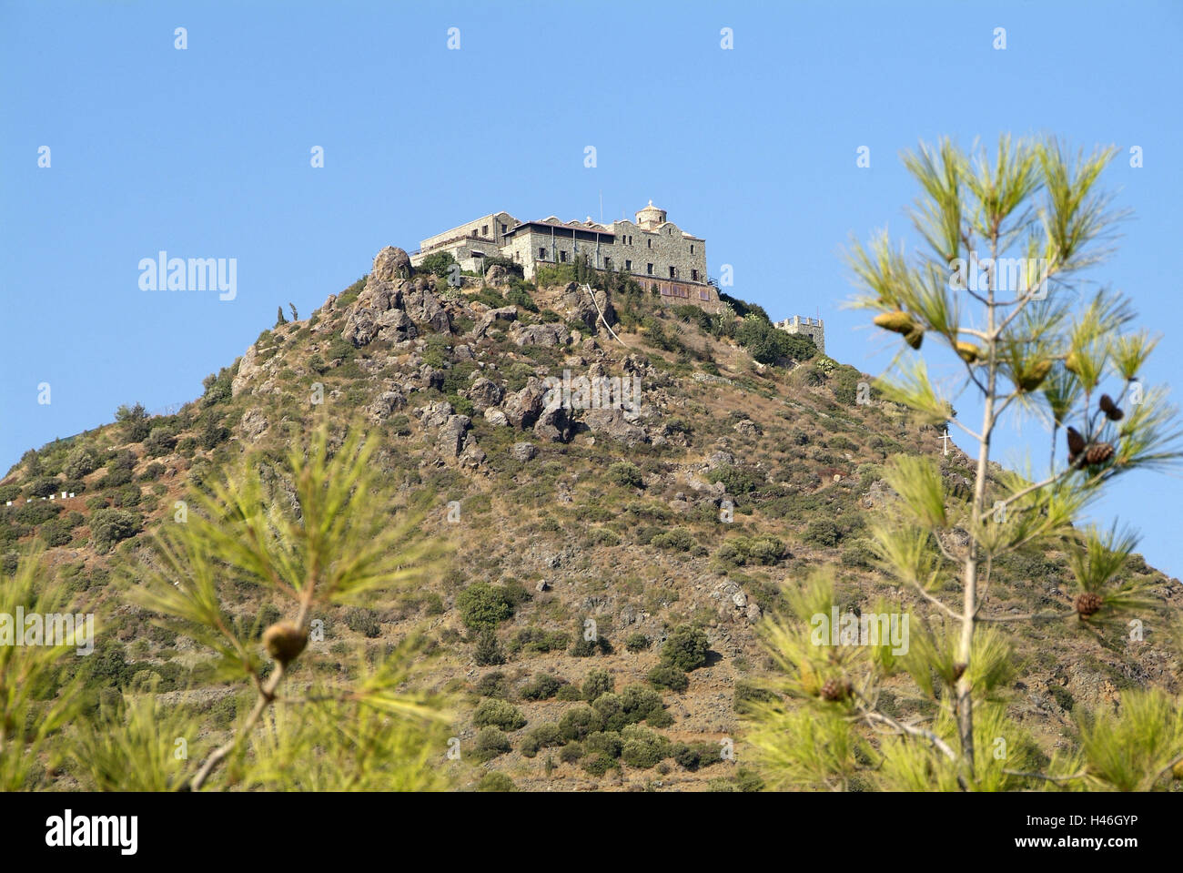 Cyprus, Greek part, Stavrovouni Monastery Stock Photo - Alamy