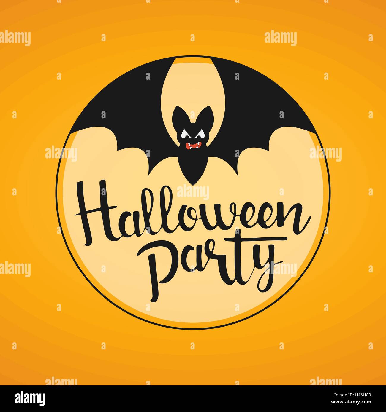 Halloween party handwritten lettering. Modern vector calligraphy with ...