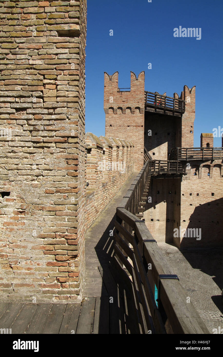 Italy, Marche, Gradara, city walls Stock Photo - Alamy