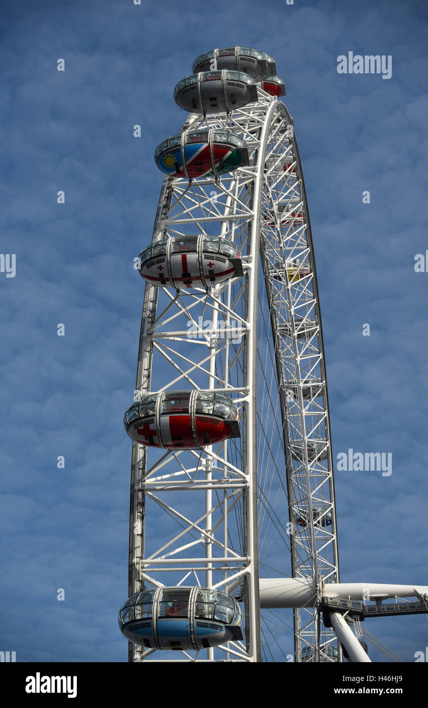 The london eye on the south bank in london hi-res stock photography and ...