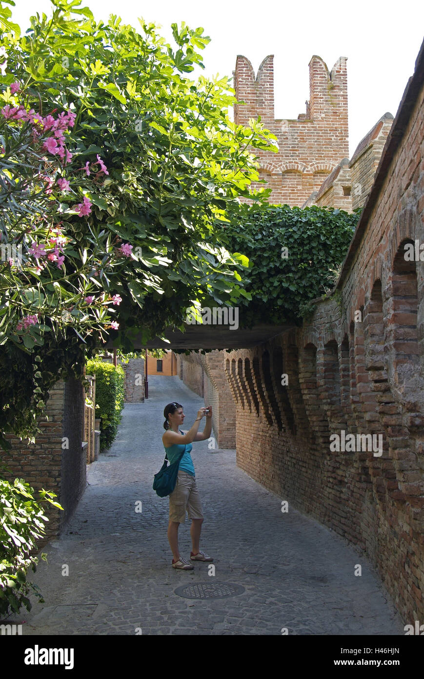 Italy, Marche, Gradara, city walls, tourist Stock Photo - Alamy