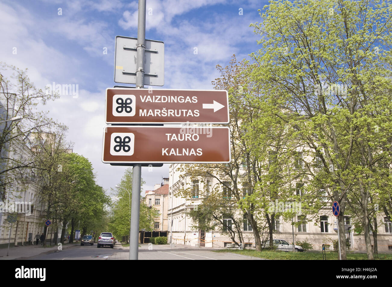 Lithuania, Vilnius, old town, signpost, signs Stock Photo - Alamy