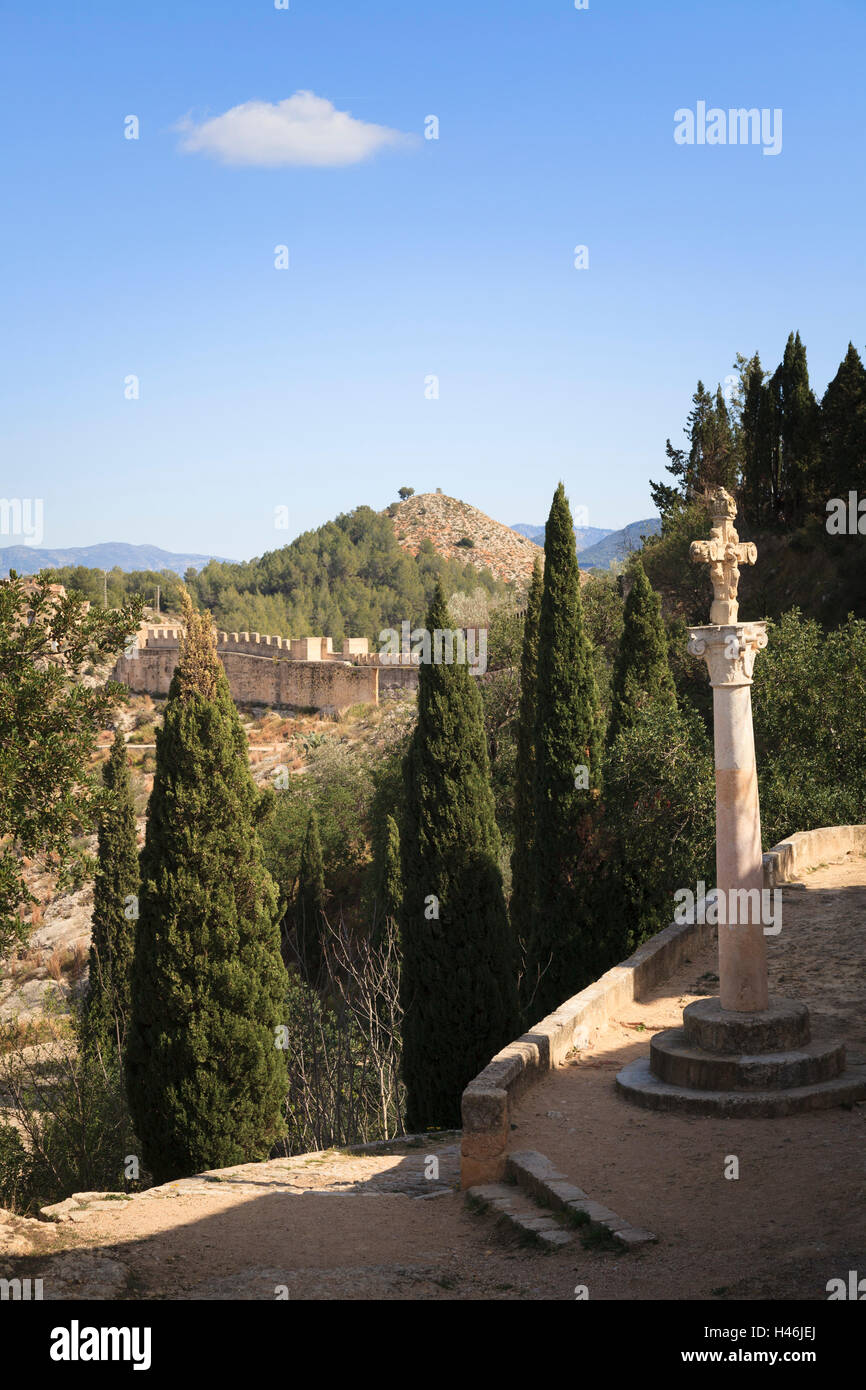 The cross outside the Ermita de Sant Josep Chapel of Saint Joseph ...