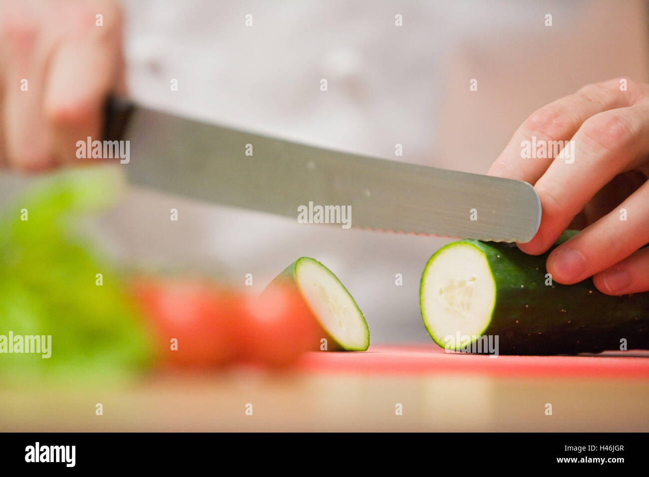 Hands, cook, hands, knives, vegetables cut Stock Photo - Alamy