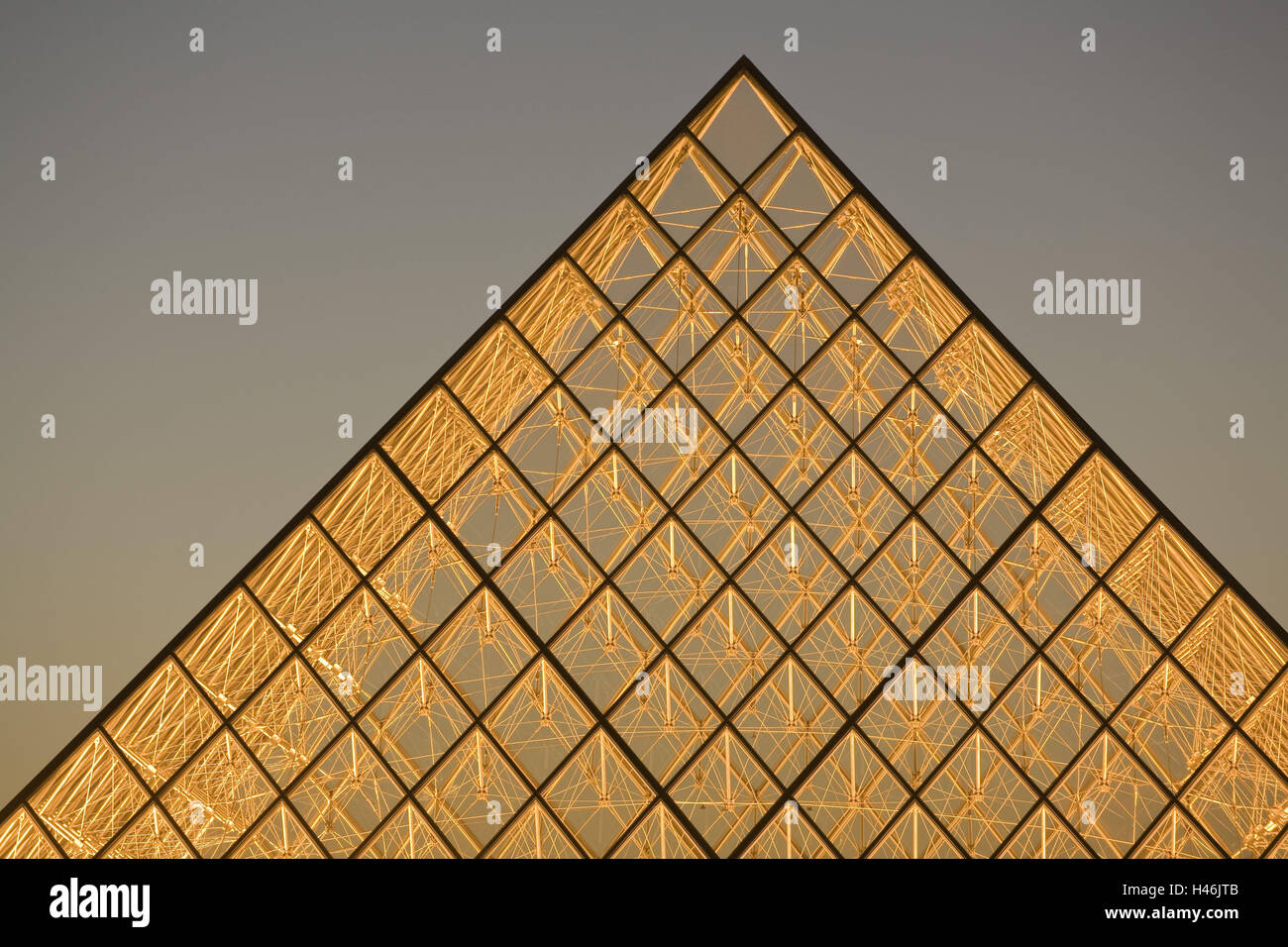 Louvre pyramid top view hi-res stock photography and images - Alamy