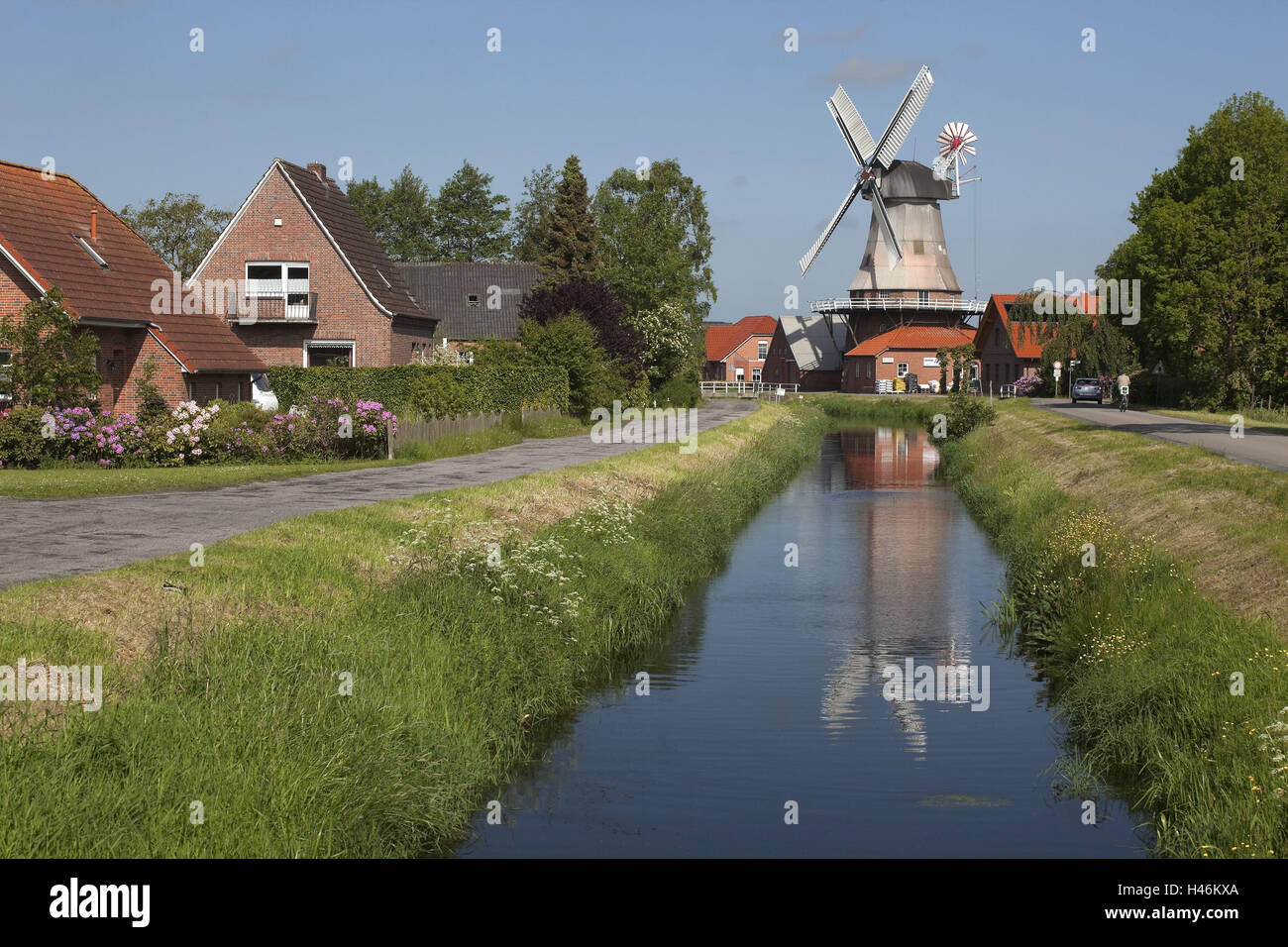 Germany, Lower Saxony, windmill in Westgroßfehn Stock Photo - Alamy