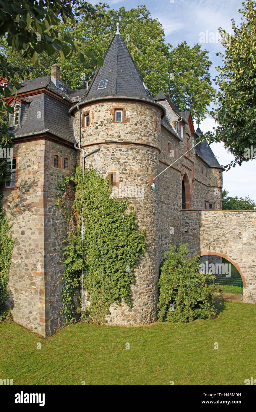 Germany, Hessen, mountain Fried, castle, portal, bridge, moat, castle ...