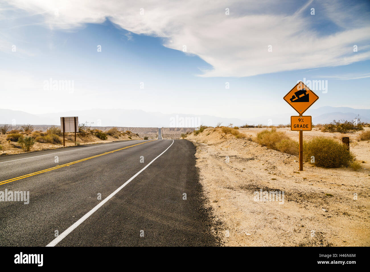 Highway CA-78, Anza-Borrego Desert State Park, California, USA Stock ...