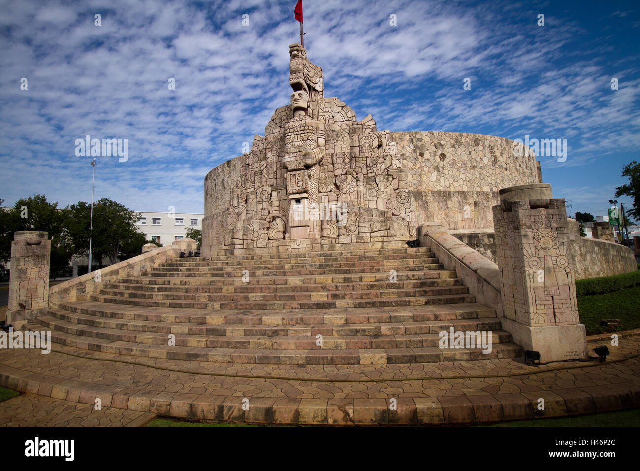monument in merida in mayan style Stock Photo - Alamy