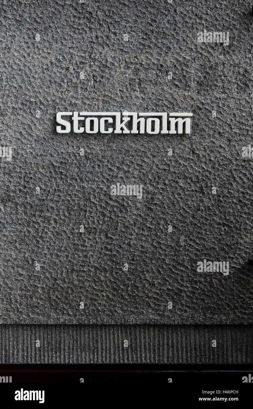 Letters on house wall, Stockholm, Sweden, Europe Stock Photo - Alamy
