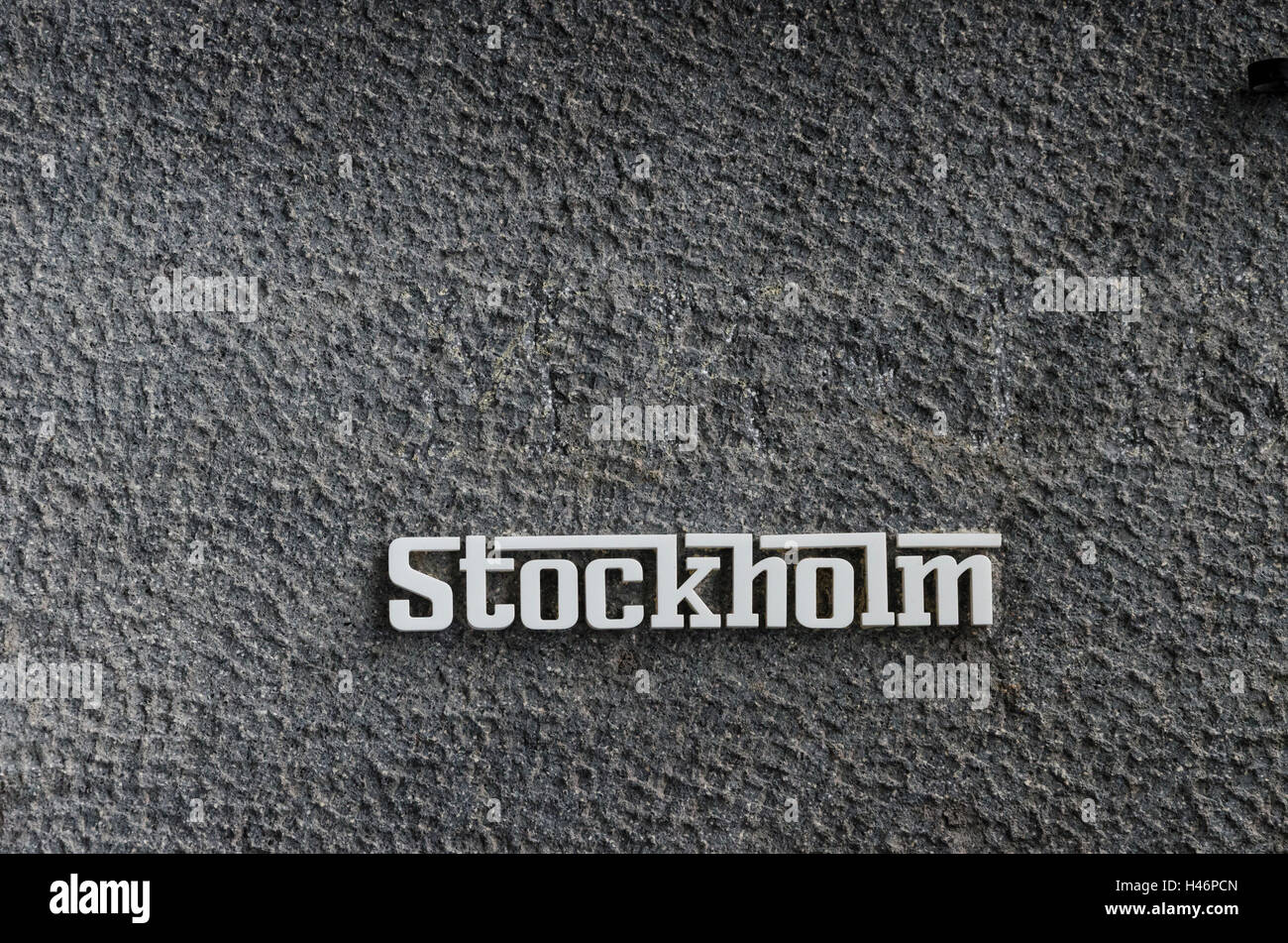 Letters on house wall, Stockholm, Sweden, Europe Stock Photo - Alamy