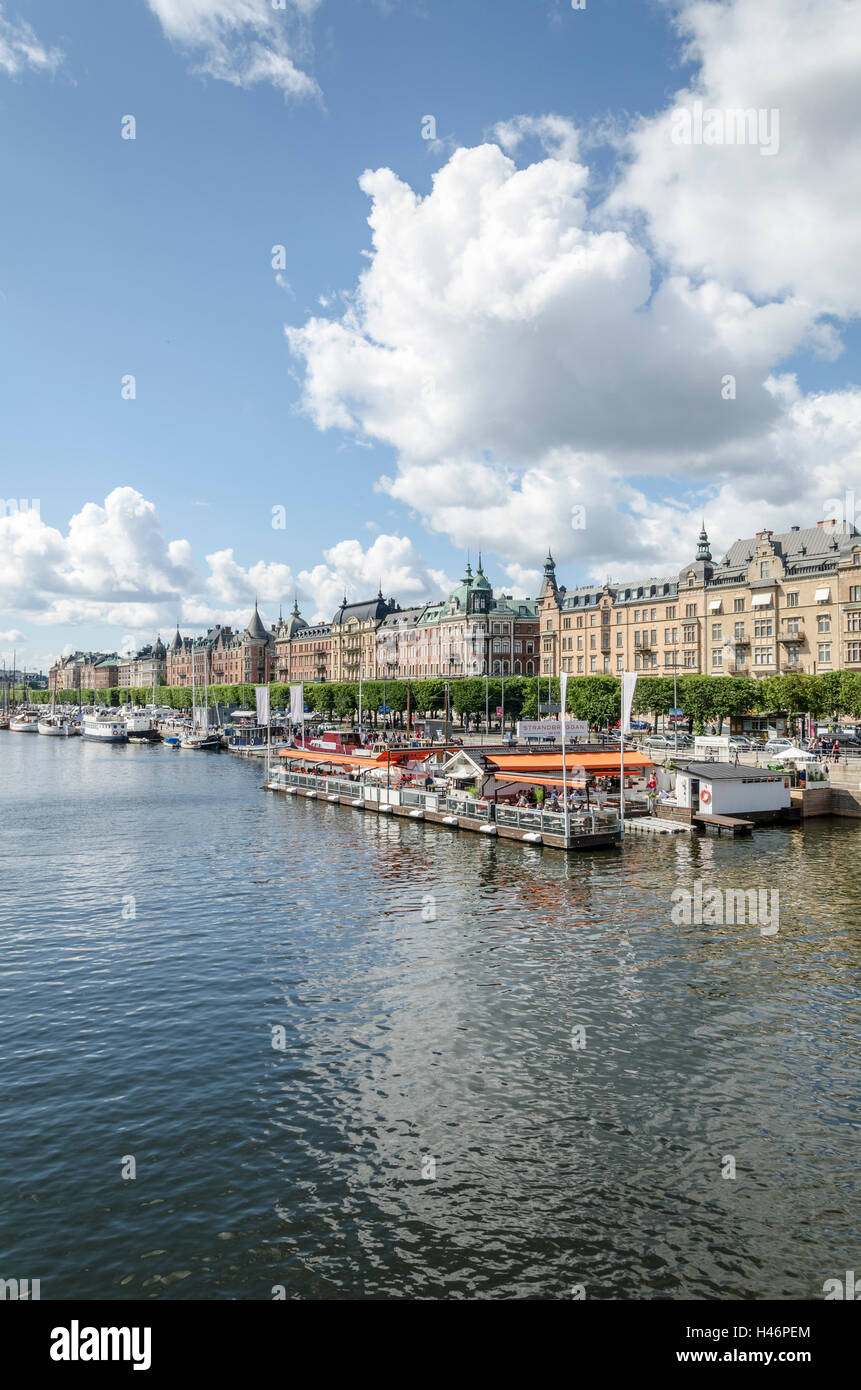 Historic district, Strandvägen, Stockholm, Sweden, Europe Stock Photo ...
