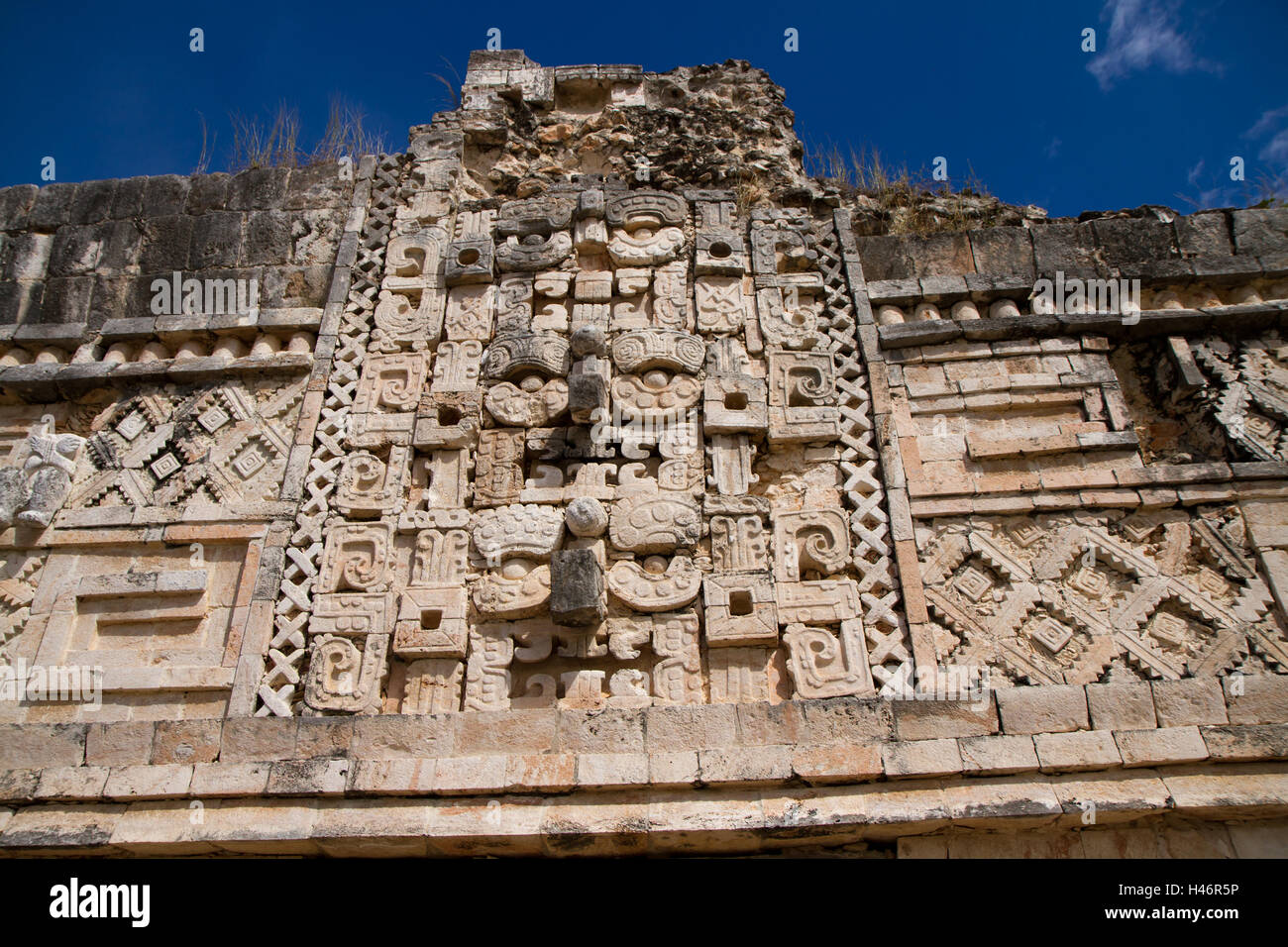 the pyramid of uxmal in yucatan in south of mexico Stock Photo - Alamy
