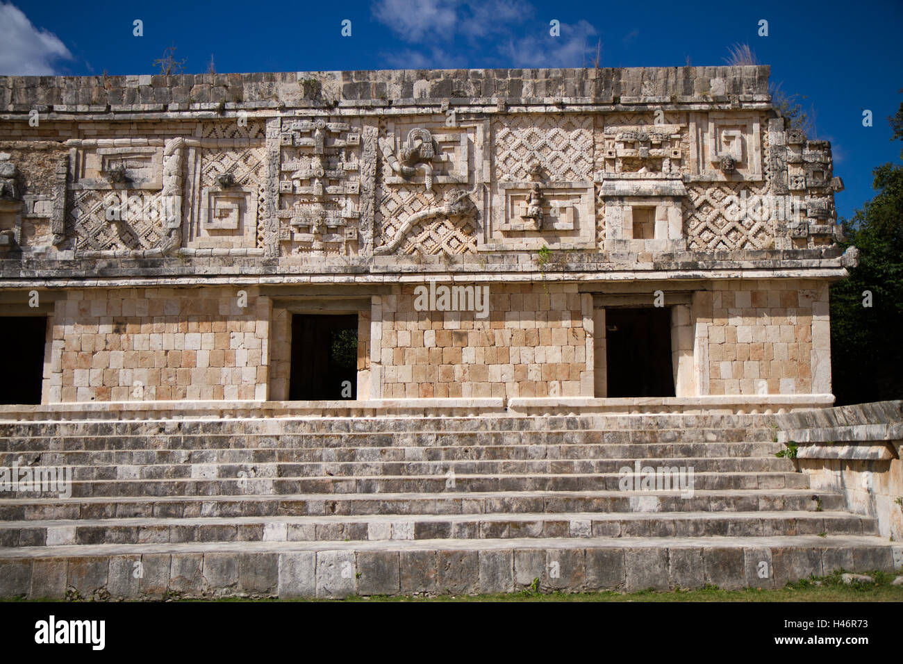 the pyramid of uxmal in yucatan in south of mexico Stock Photo - Alamy