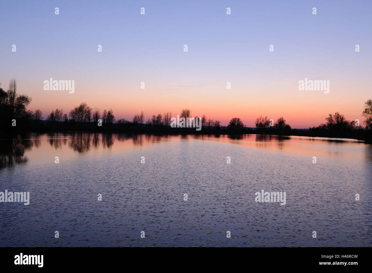Sunset, lake, atmosphere, Germany Stock Photo - Alamy