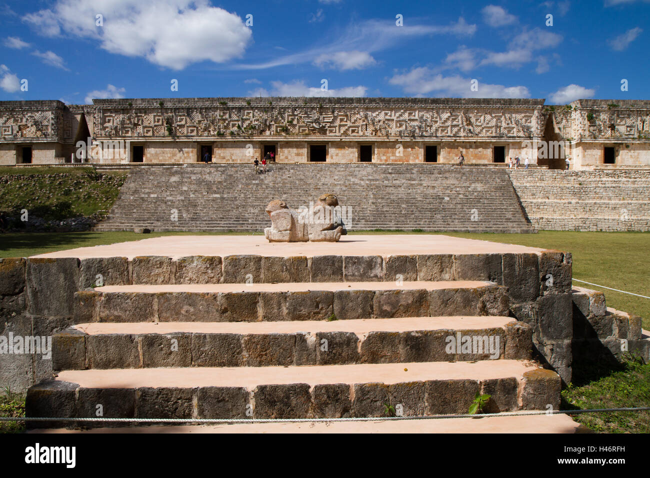 the pyramid of uxmal in yucatan in south of mexico Stock Photo - Alamy